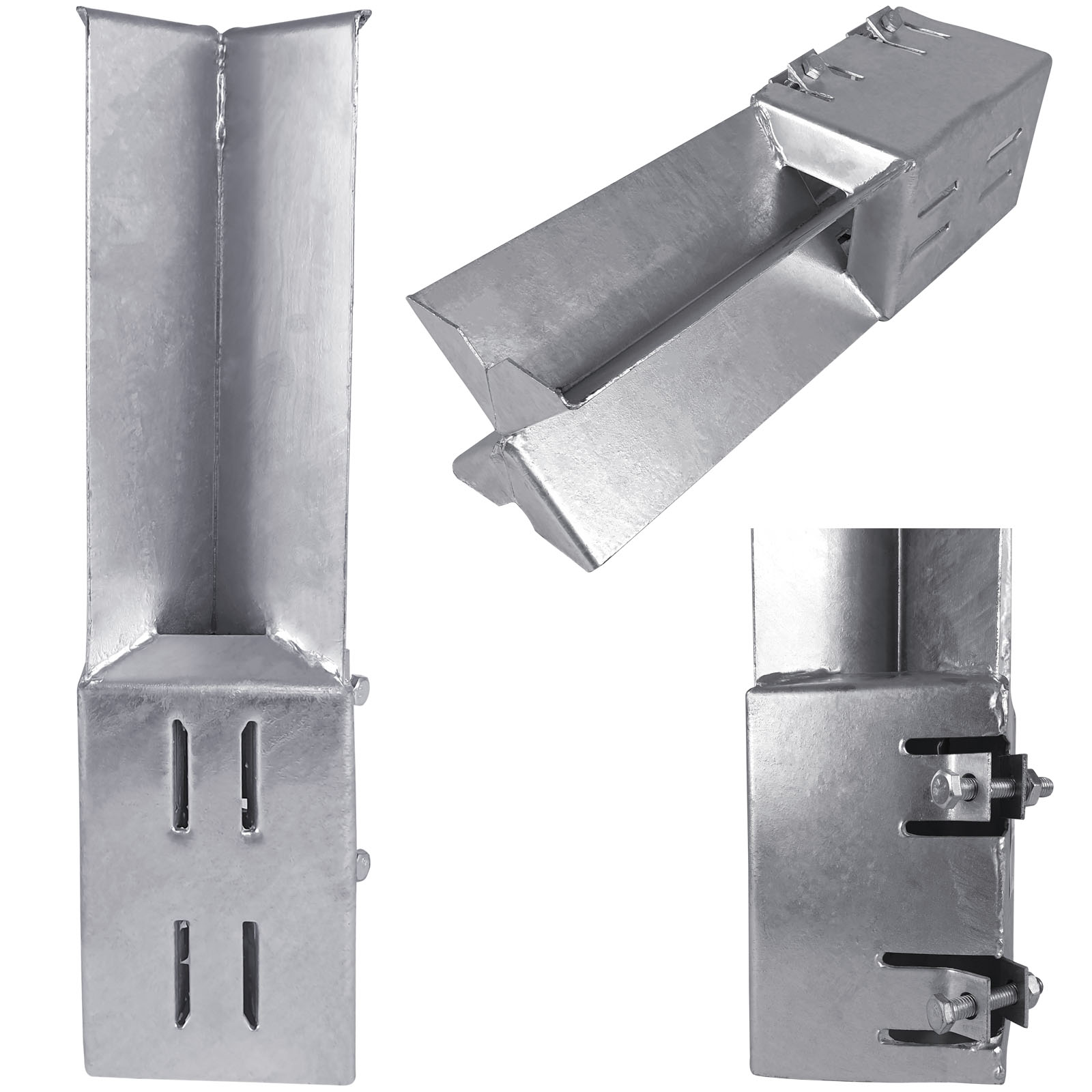 Fence Post Holder Support Spike Easy Grip Galvanised Metal Steel Timber ...