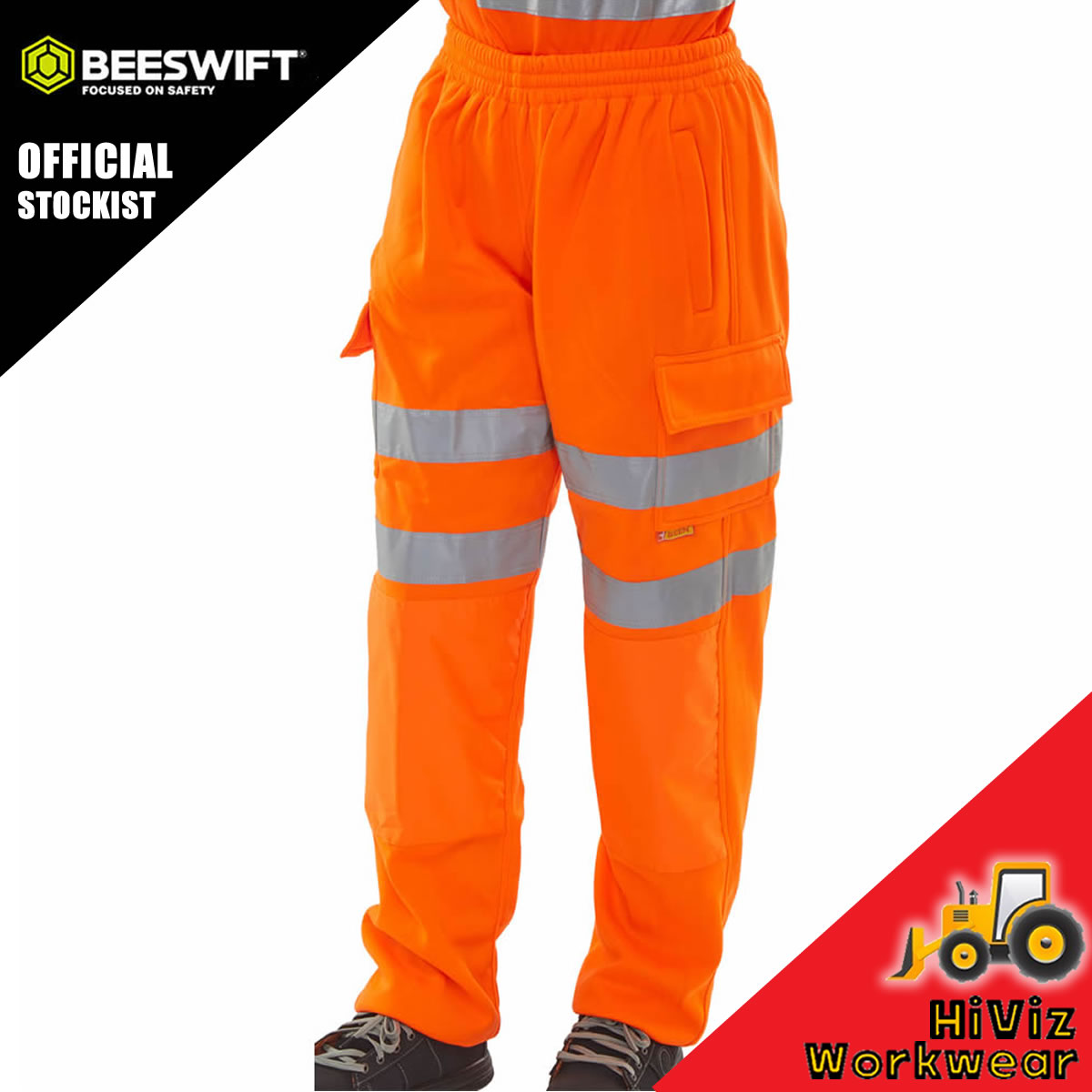 HI Vis Viz Mens Jogging Trousers Bottoms Joggers Sweat Pants Railway ...