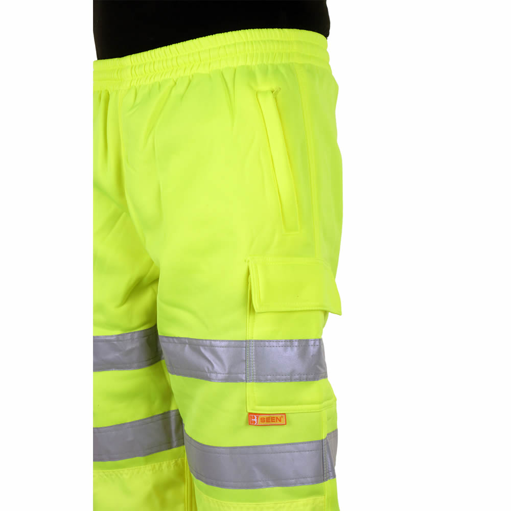 HI Vis Viz Mens Jogging Trousers Bottoms Joggers Sweat Pants Railway ...