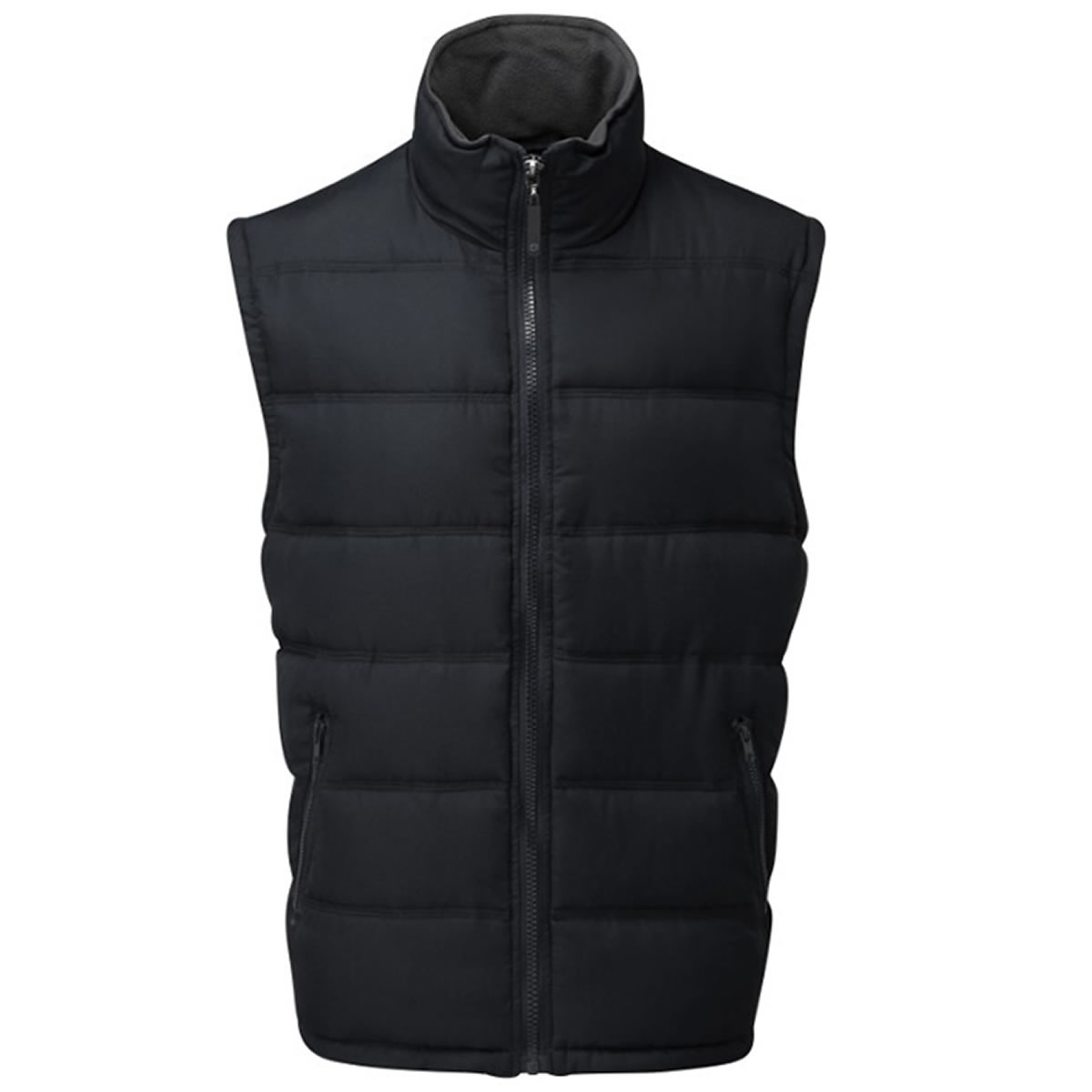 Mens Heavy Duty Polyester Padded Fleece Lined Body Warmer Zipped ...