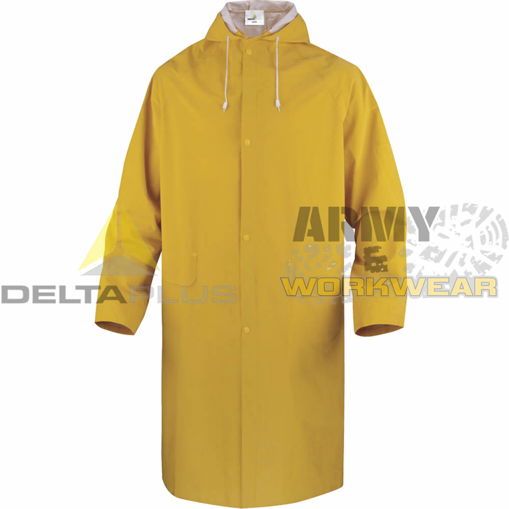 Delta Plus Panoply MA305 Outdoor Waterproof PVC Long Jacket Rain Mac ...