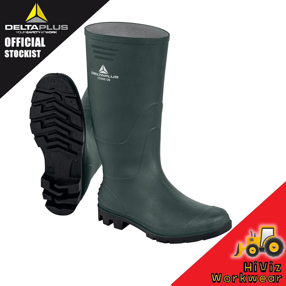 Mens Delta Plus Rubber Waterproof Rain Winter Wellington Boots Wellie ...