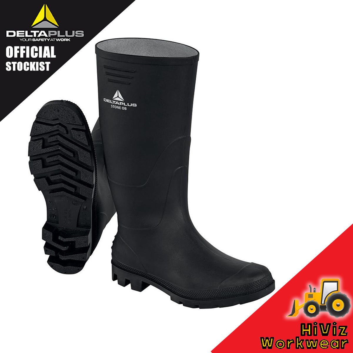 Mens Delta Plus Rubber Waterproof Rain Winter Wellington Boots Wellie ...