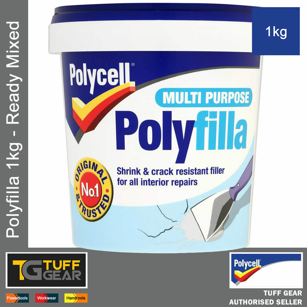 Polycell Multi Purpose Filler Powder or Ready Mixed Polyfilla One Hour ...