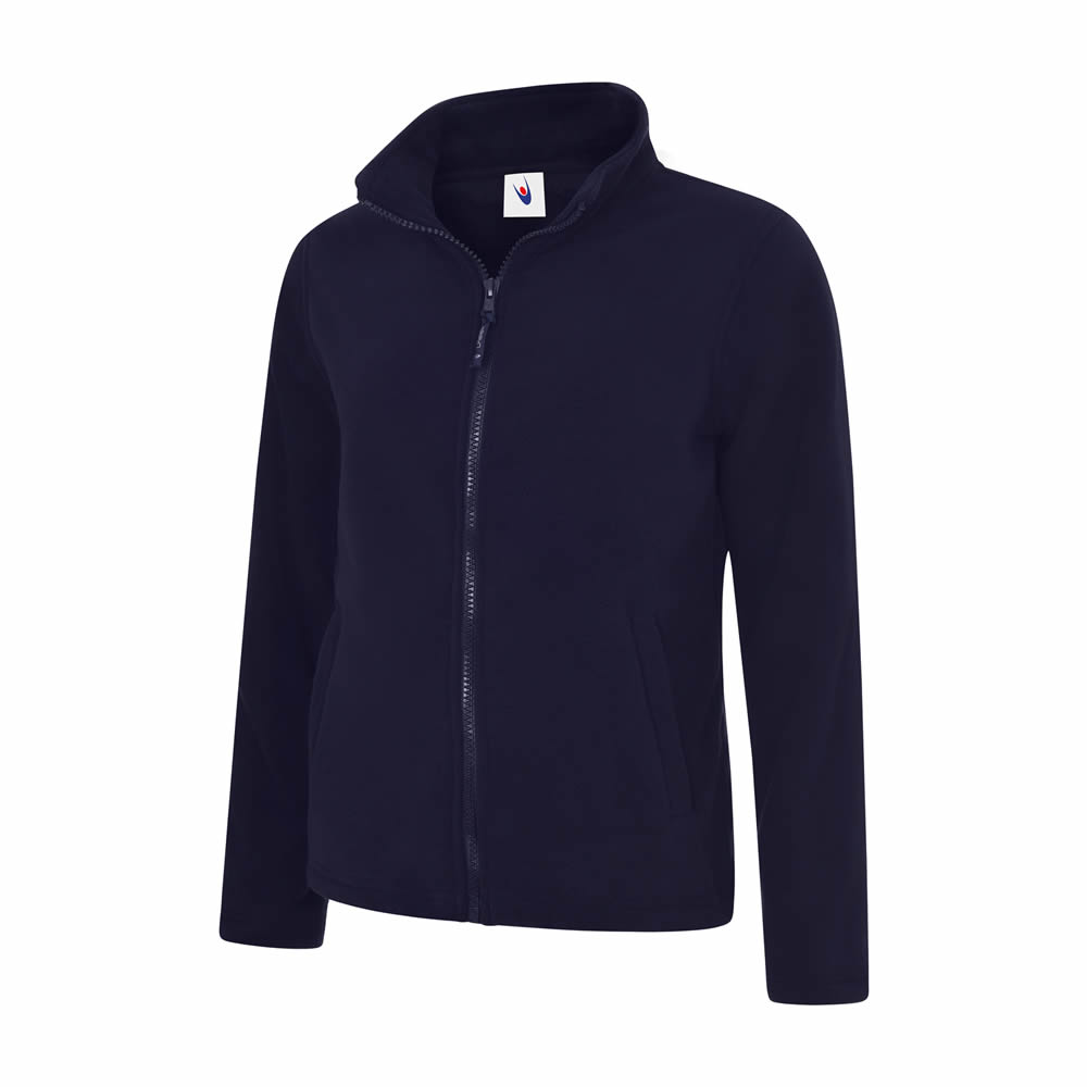 Ladies Fleece Jacket Womens Classic Full Zip Sports Work Casual Smart ...