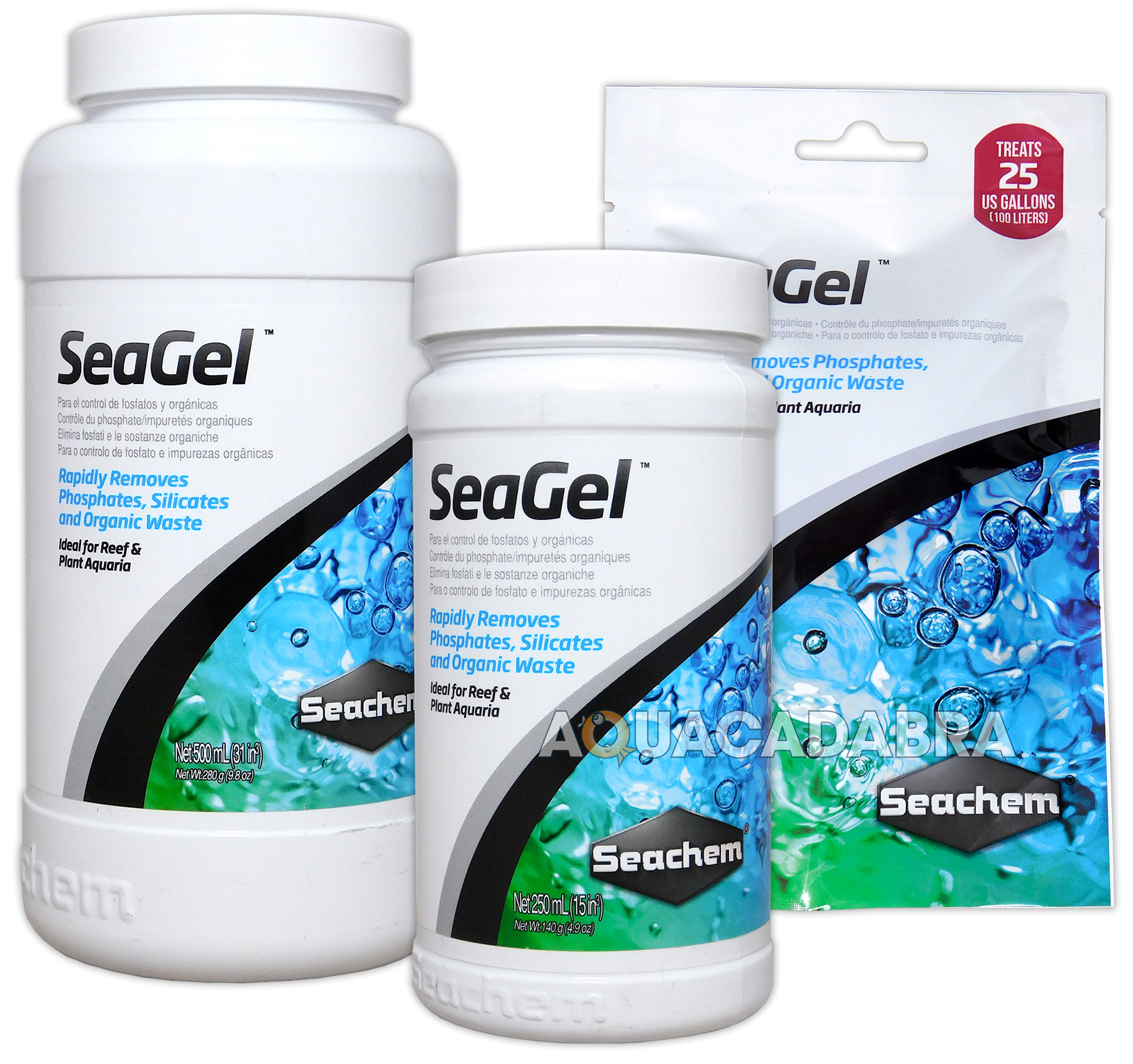 SEACHEM SEAGEL PHOSPHATE SILICATE ORGANIC METAL ACID REMOVER AQUARIUM ...