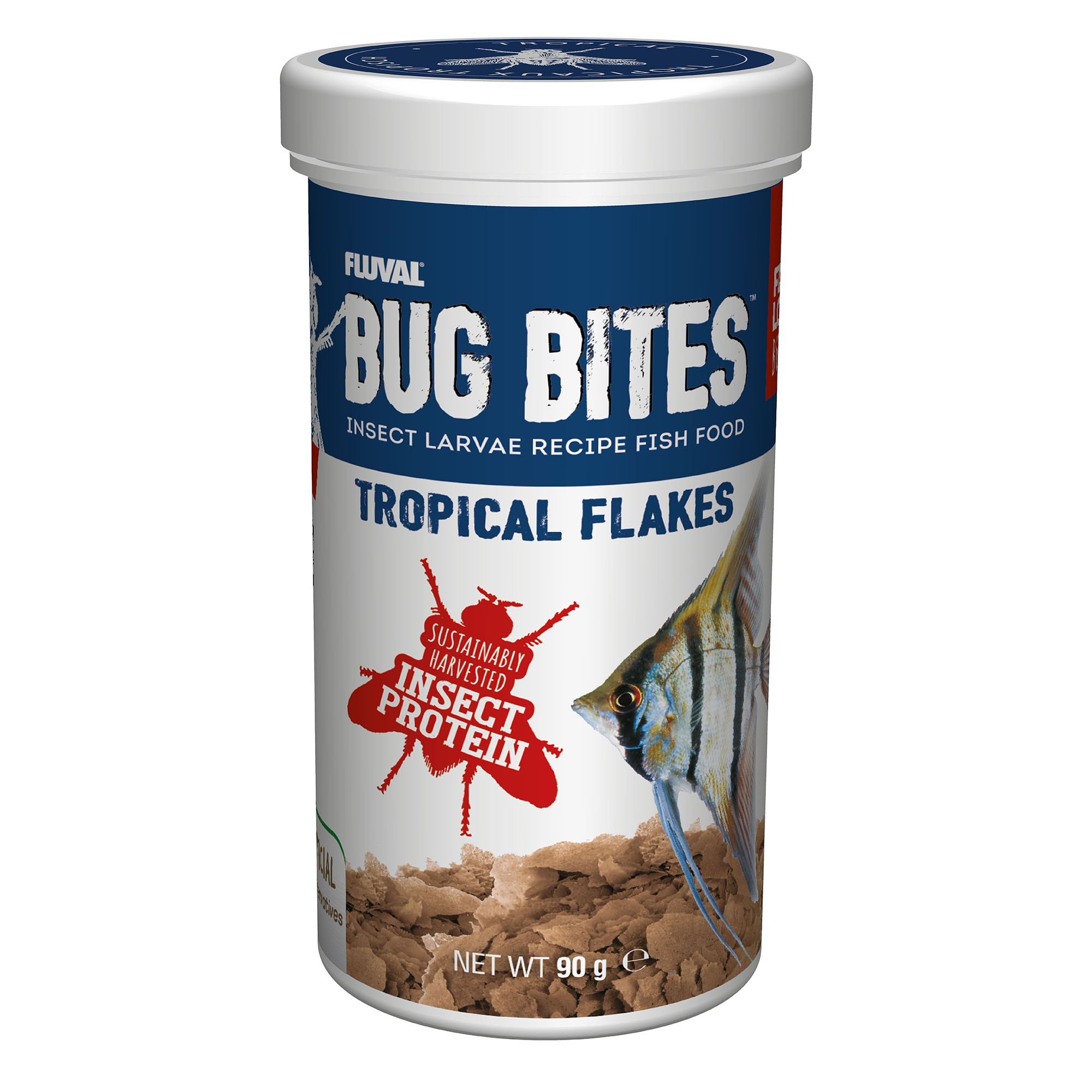Fluval Bug Bites Tropical Flakes Fish Food Fly Larvae Aquarium Fish ...