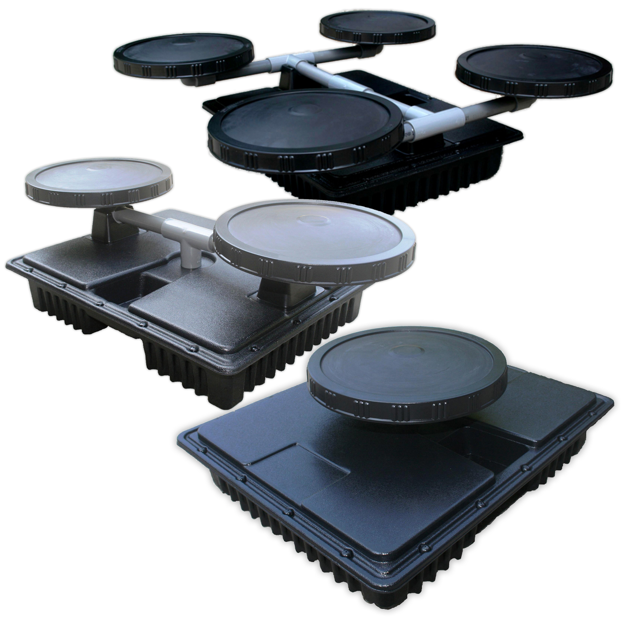 Pond Air Pump Diffuser Station Water Oxygenator Airstone Aerator Fish ...