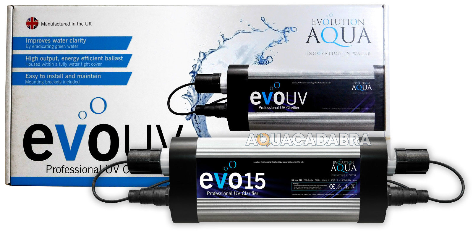 EVOLUTION AQUA UV STERILISER FILTER UVC CLARIFIER EVO GREEN WATER POND ...