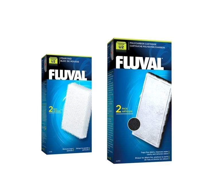 FLUVAL U2 U3 U4 INTERNAL FILTER MEDIA REPLACEMENT FOAM PAD POLY CARBON ...