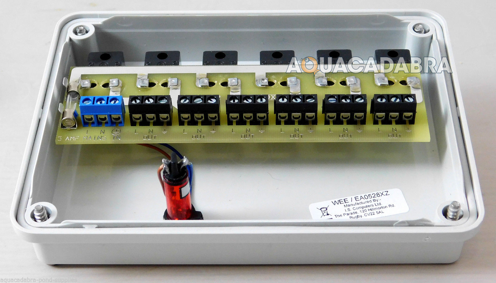 GARDEN POND SWITCH BOX 3,4,5,6 WAY OUTDOOR SOCKET WEATHERPROOF PUMP ...