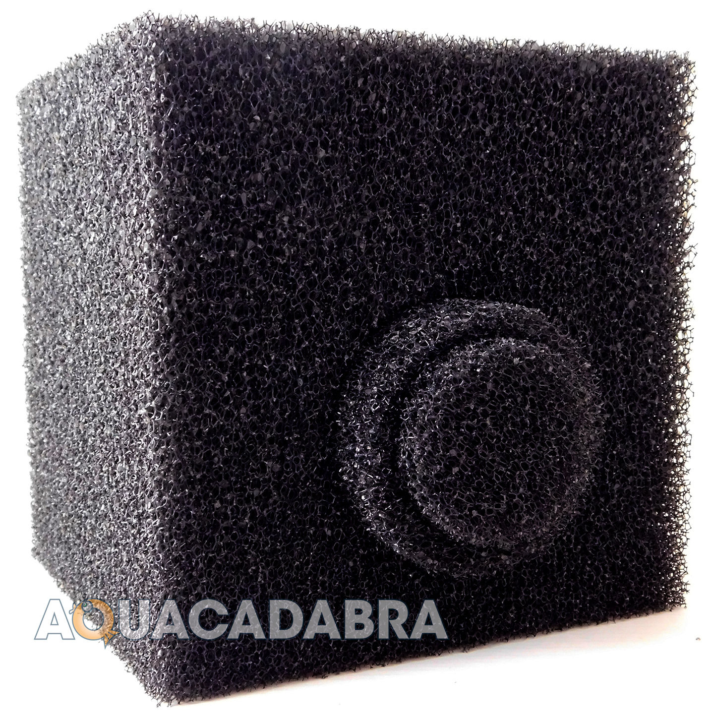 8" CUBE POND FILTER FOAM OFF CENTRE HOLE PRE-FILTER SPONGE BLOCK 8 INCH ...