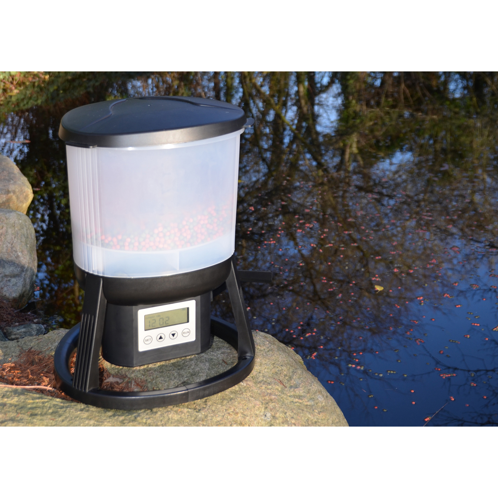 Evolution Aqua evoFeed Automatic Fish Feeder Battery-Powered Pond Koi ...