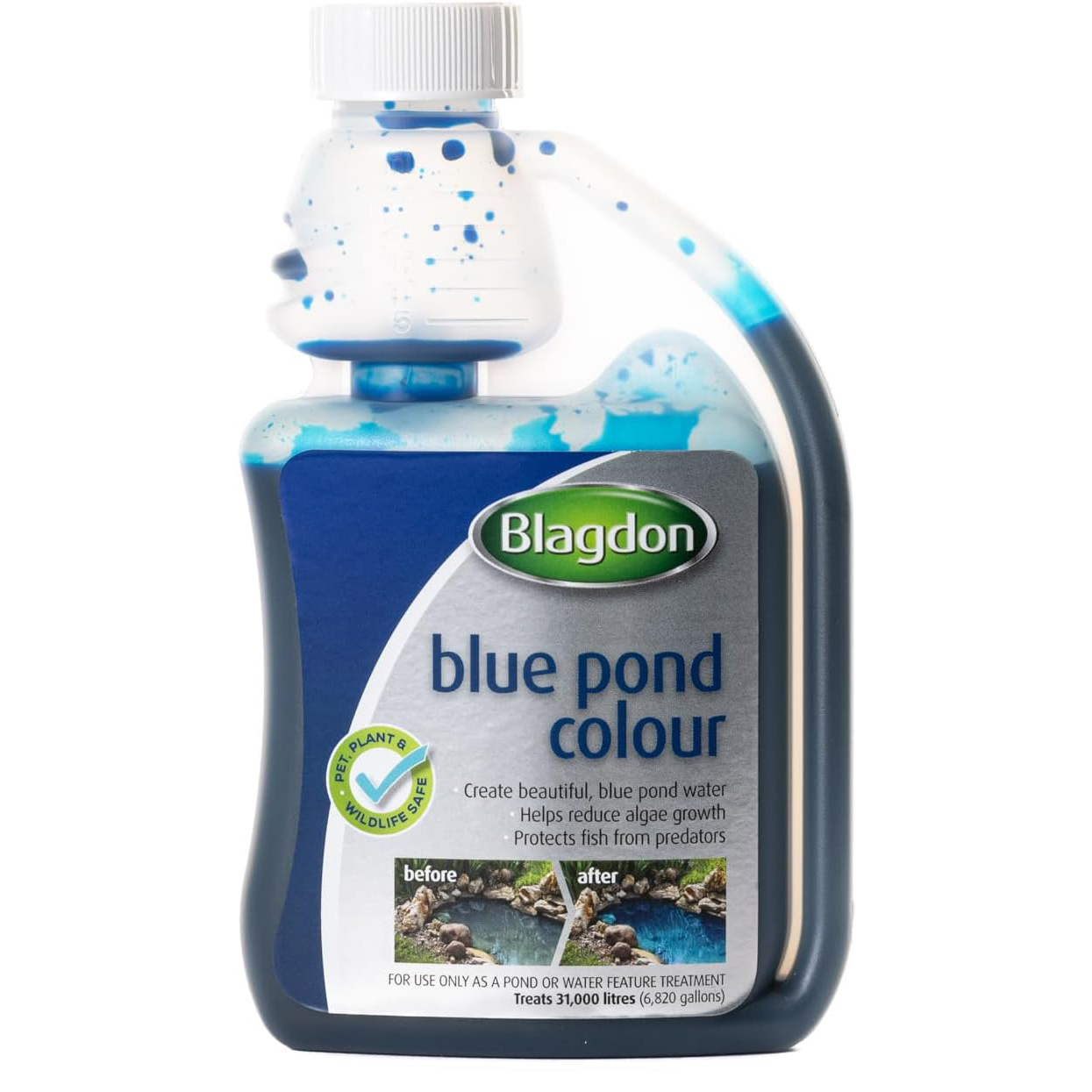Blagdon Blue Pond Colour, Pond Dye Reduced Algae Growth Fish Koi Safe ...