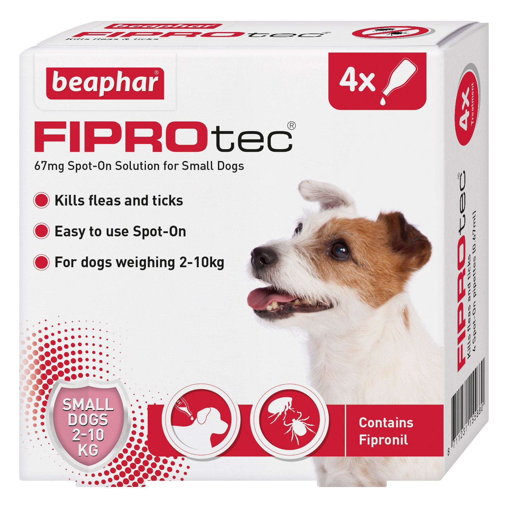 BEAPHAR FIPROtec SPOT ON FLEA TICK TREATMENT Solution S M L XL Dog/Cat ...