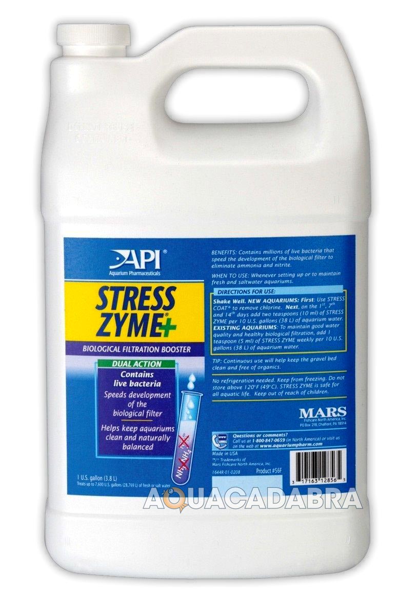 API STRESS ZYME WATER LIVE BACTERIA FILTER BOOSTER TREATMENT AQUARIUM ...