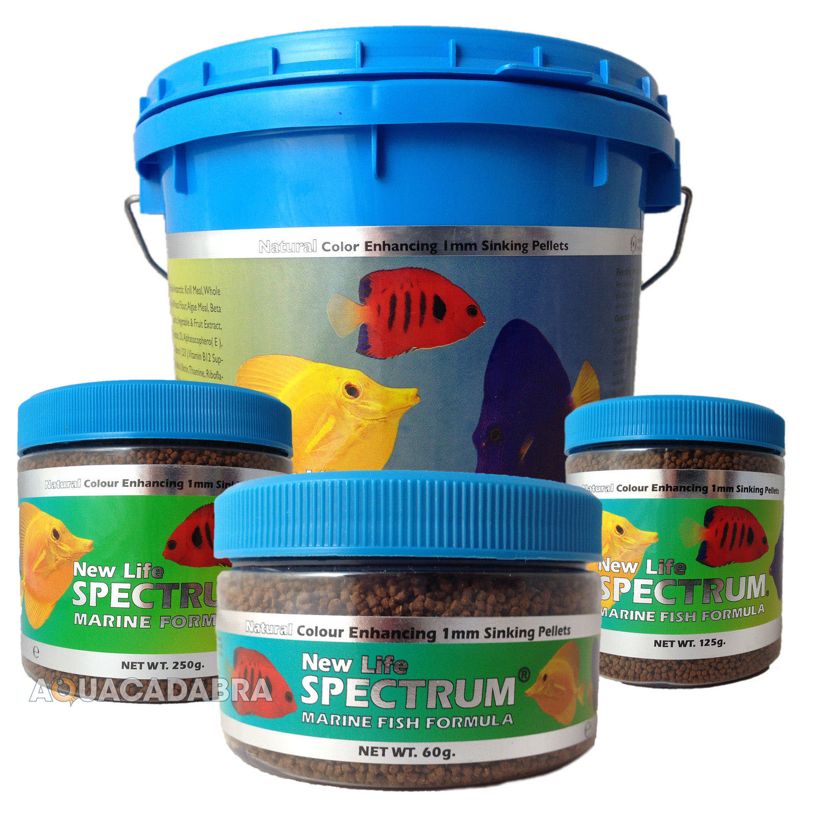 NEW LIFE SPECTRUM MARINE FORMULA 1MM SINKING FISH FOOD GARLIC PELLET ...