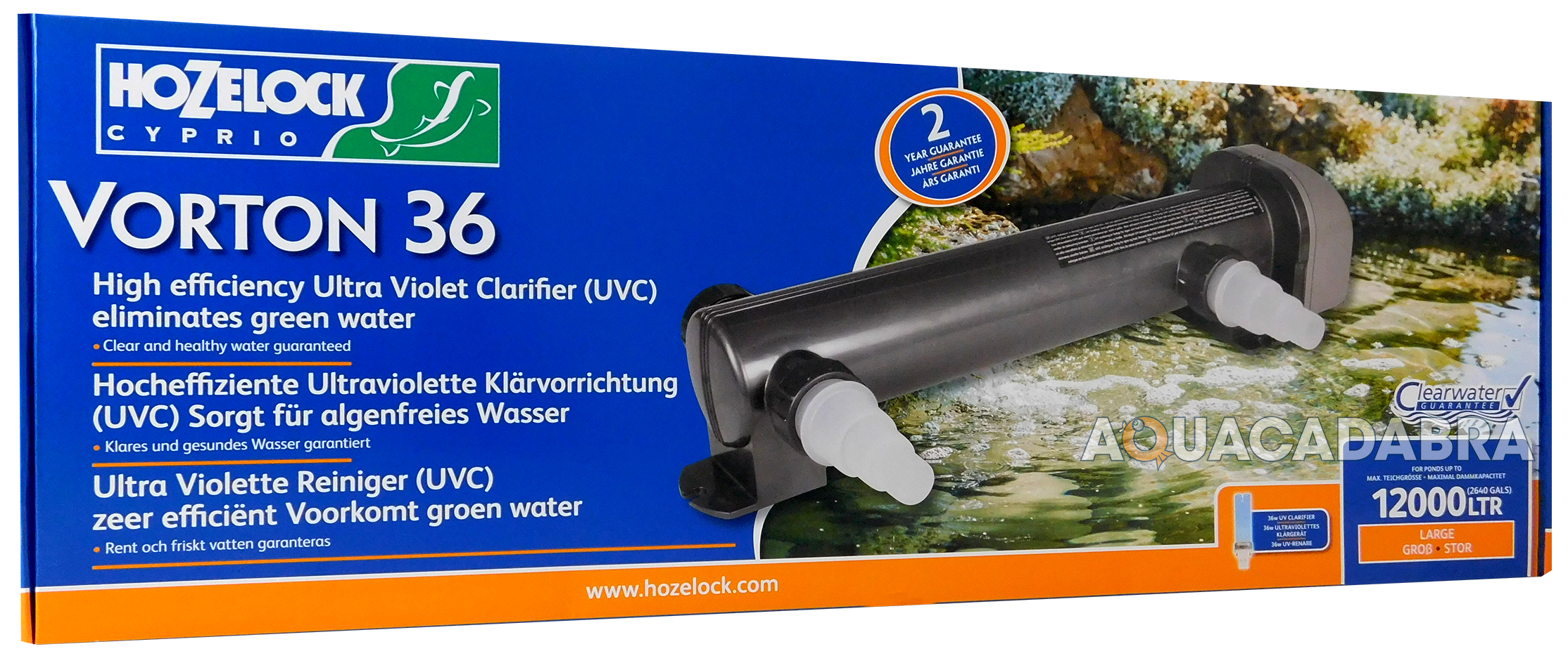 HOZELOCK CYPRIO VORTON 11w,18w,36w,55w GARDEN KOI FISH POND WATER UV ...