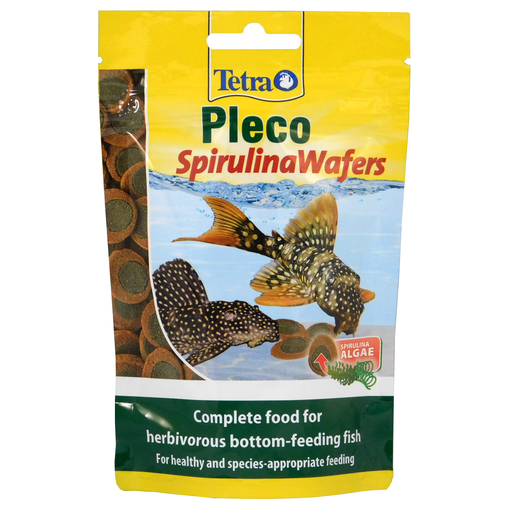 TETRA PLECO SPIRULINA ALGAE WAFERS 2-in-1 FOOD SINKING AQUARIUM FISH ...
