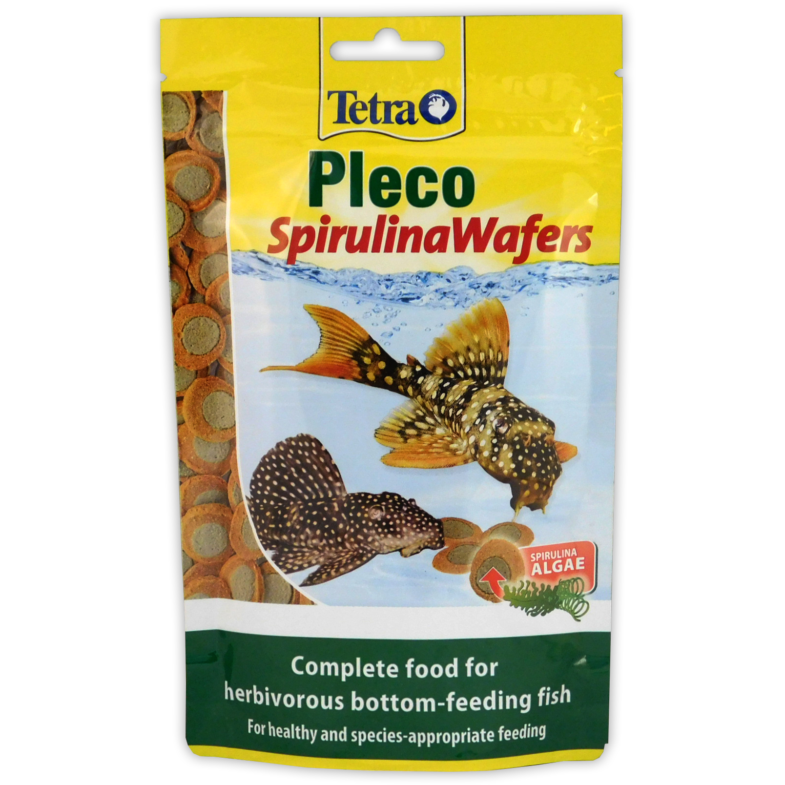 TETRA PLECO SPIRULINA ALGAE WAFERS 2-in-1 FOOD SINKING AQUARIUM FISH ...
