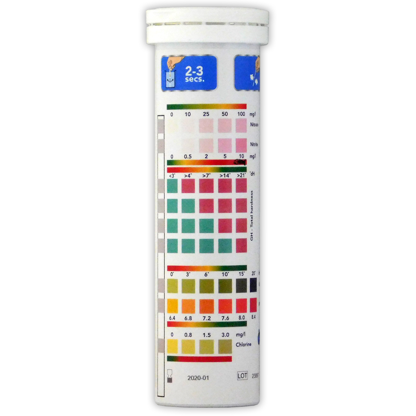 Colombo Quicktest 6-in-1 Pond Test Strips x50 Kit Freshwater Aquarium ...