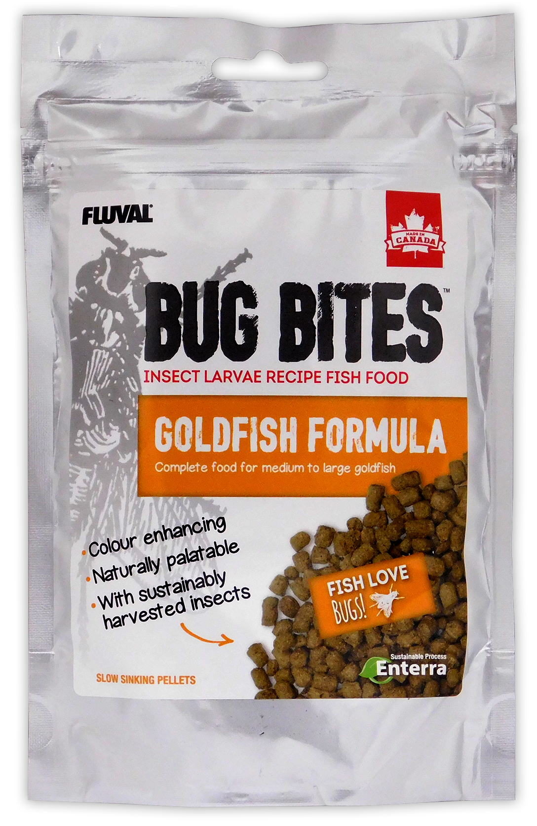 Fluval Bug Bites - Goldfish 100g Slow Sinking Pellets Aquarium Fish ...