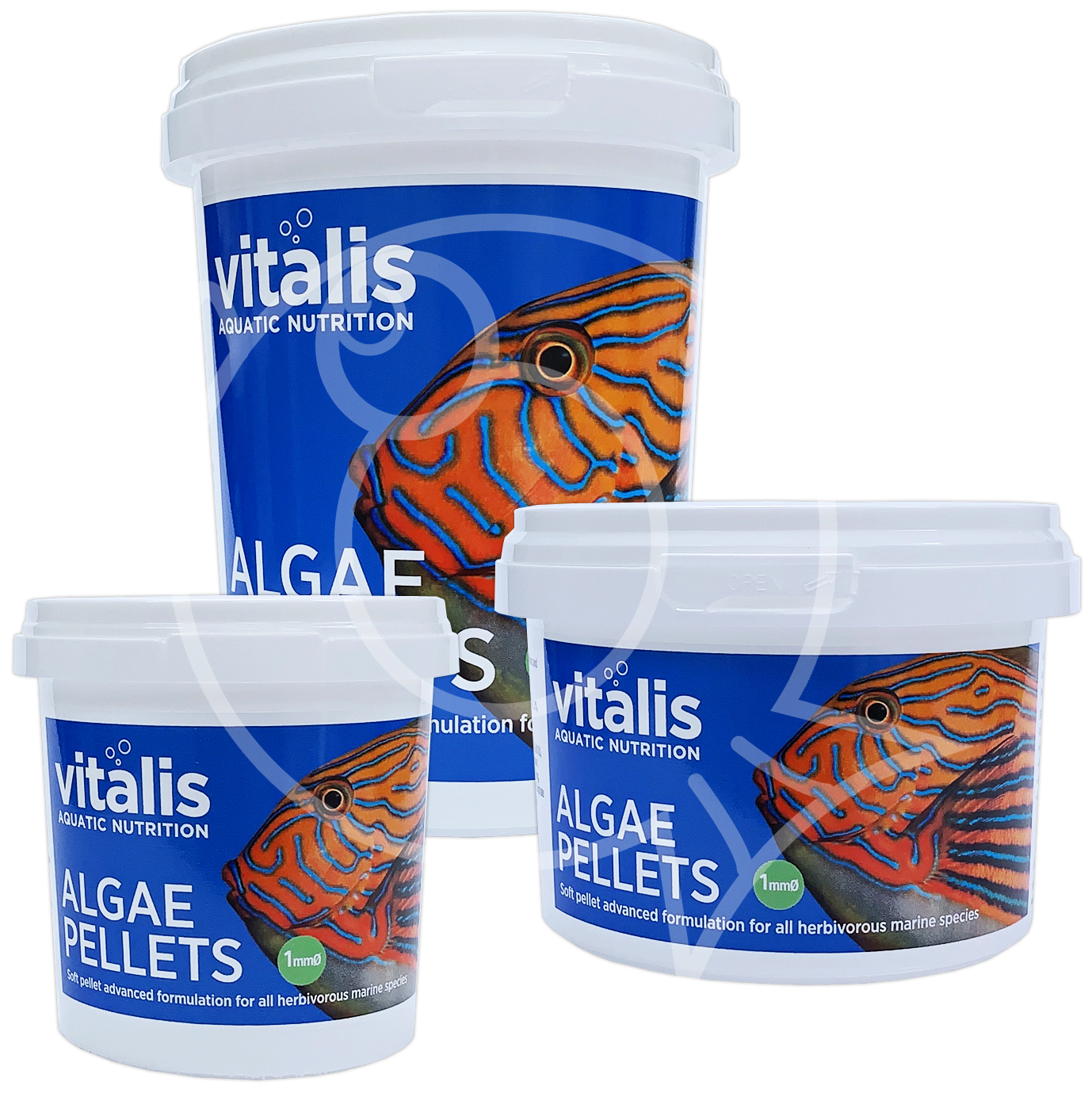 Vitalis Algae Pellets XS 1mm Fish Food Soft Sinking Herbivore Aquarium ...