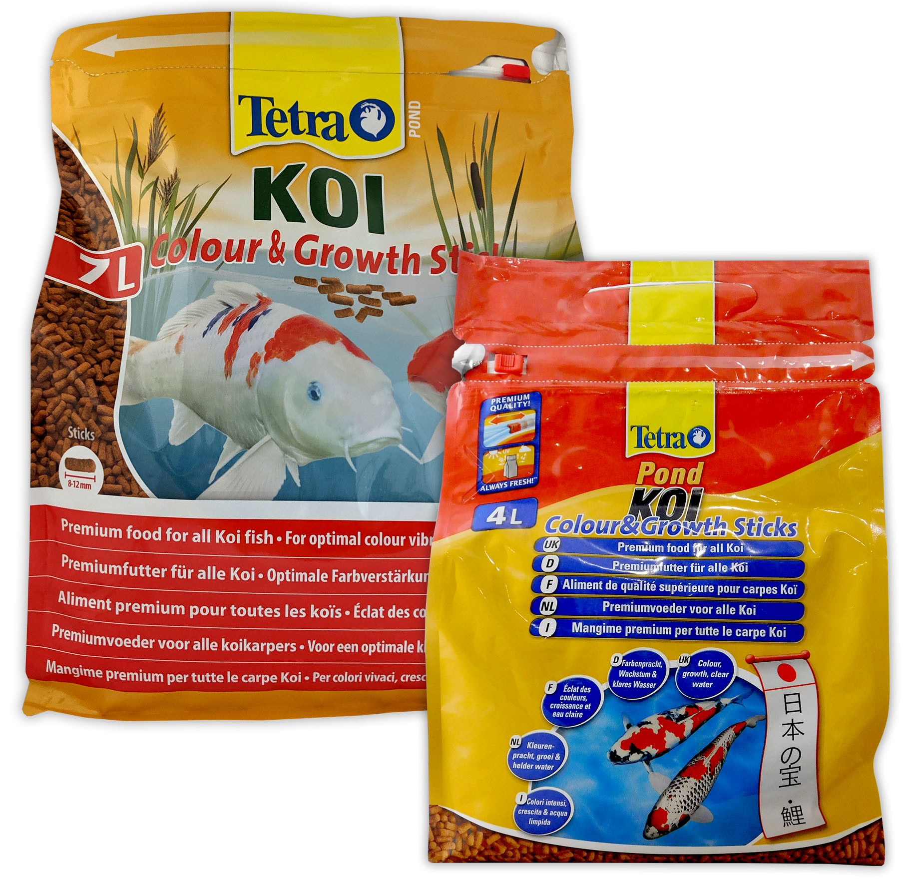 TETRA POND KOI COLOUR GROWTH FISH FOOD TETRAPOND 4L 7L STICKS HEALTHY ...