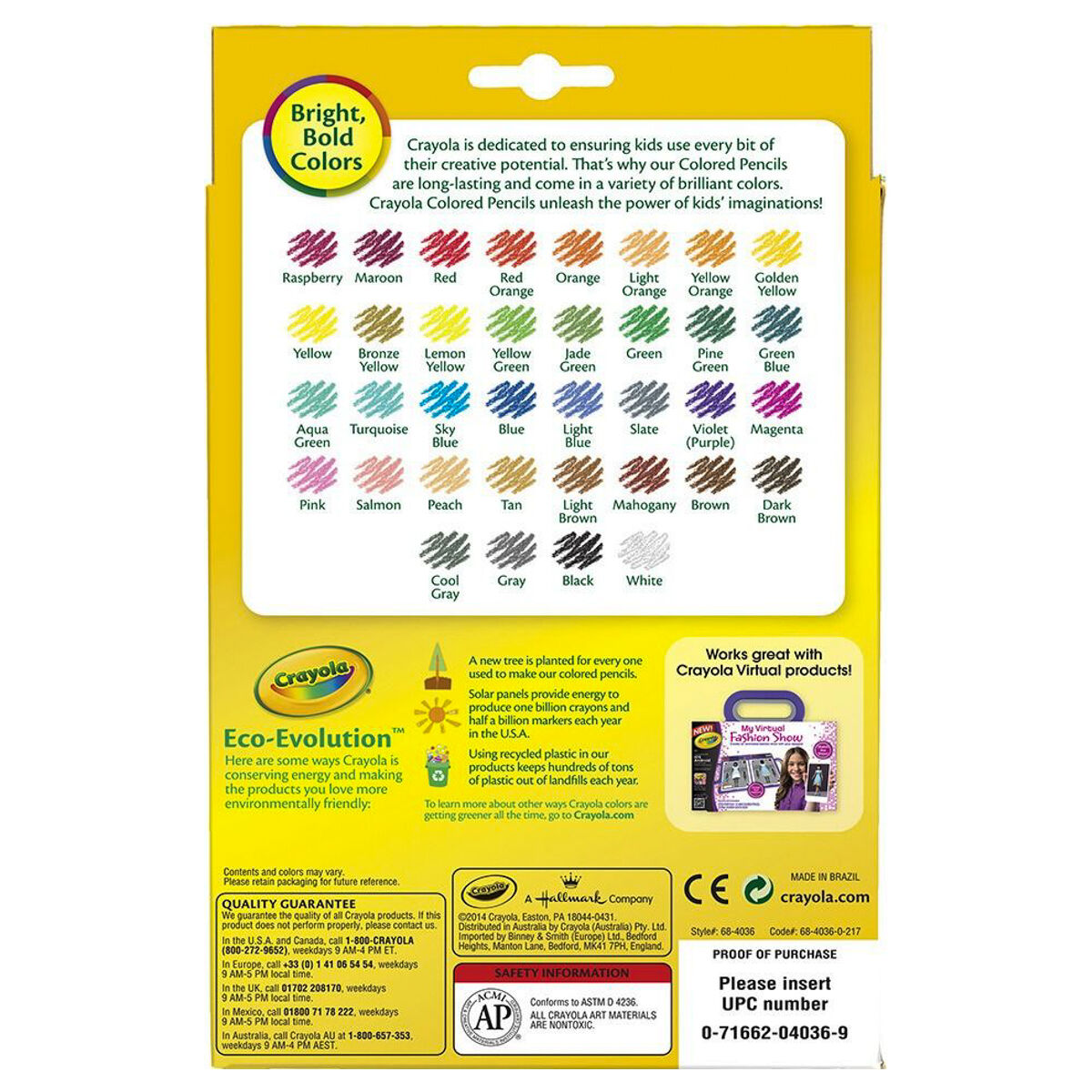Crayola Coloured Colouring Art Pencils (Pack of 36) 71662040369 | eBay