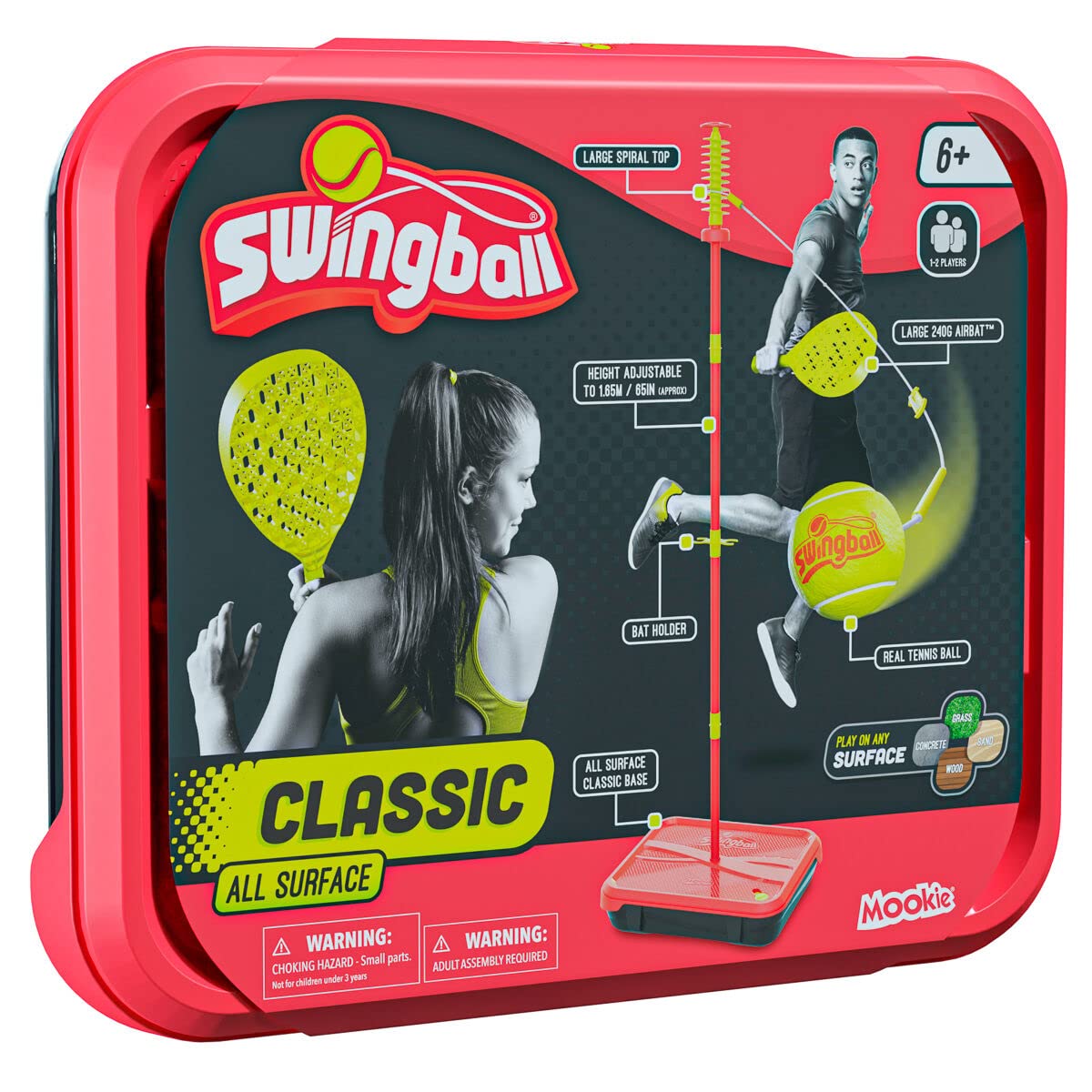 Swingball Fun Outdoor Tennis Activity Game For Ages 3+ Multi Mookie Set ...