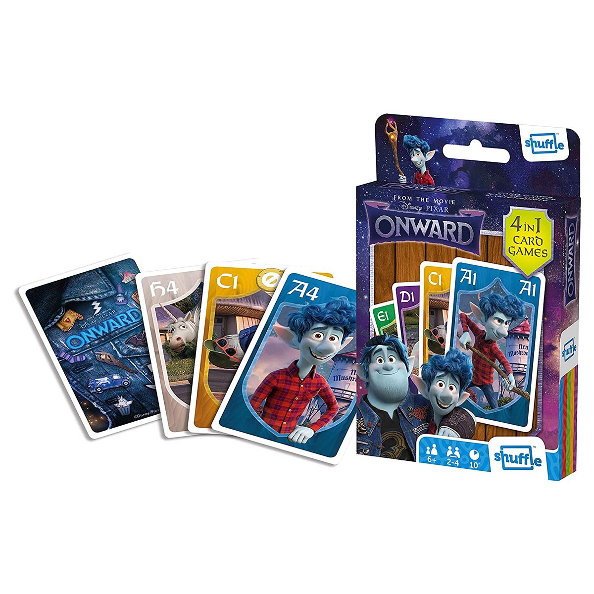 Shuffe 4 in 1 - Disney Pixar Onward - Fun Card Games For Children | eBay
