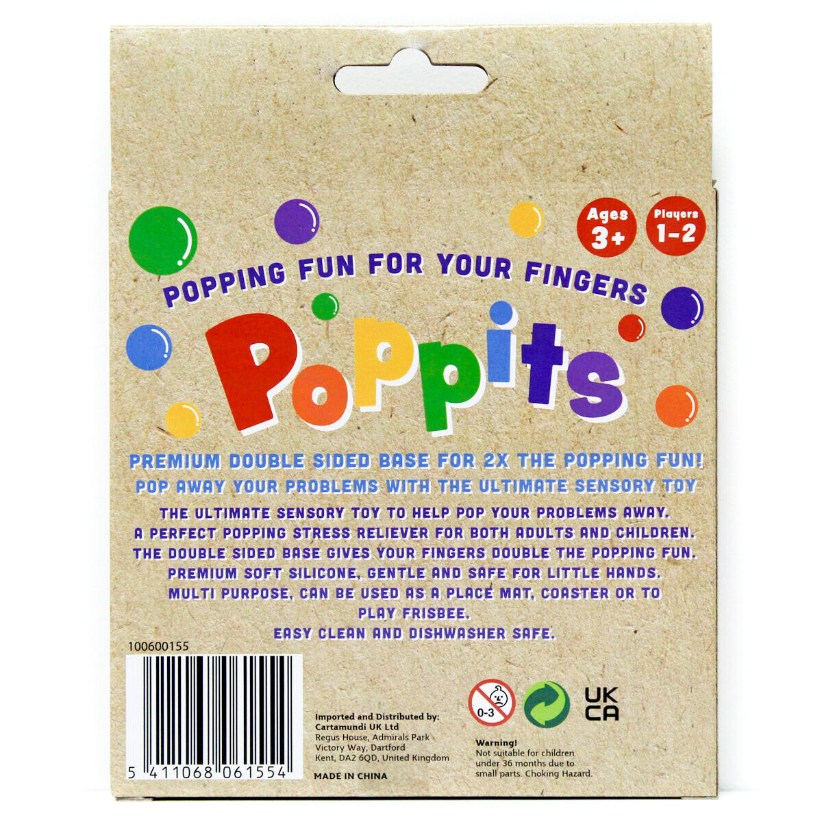 POPPITS Push Pop It Bubble Sensory Autism Fidget Stress Toys - UKCA ...