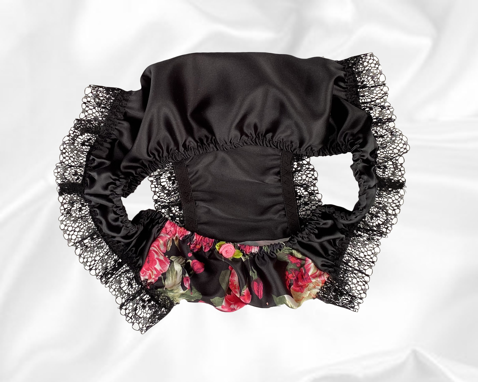 Black Pink Floral Satin Frilly Sissy Panties Bikini Knicker Underwear Size 10 20 Ebay