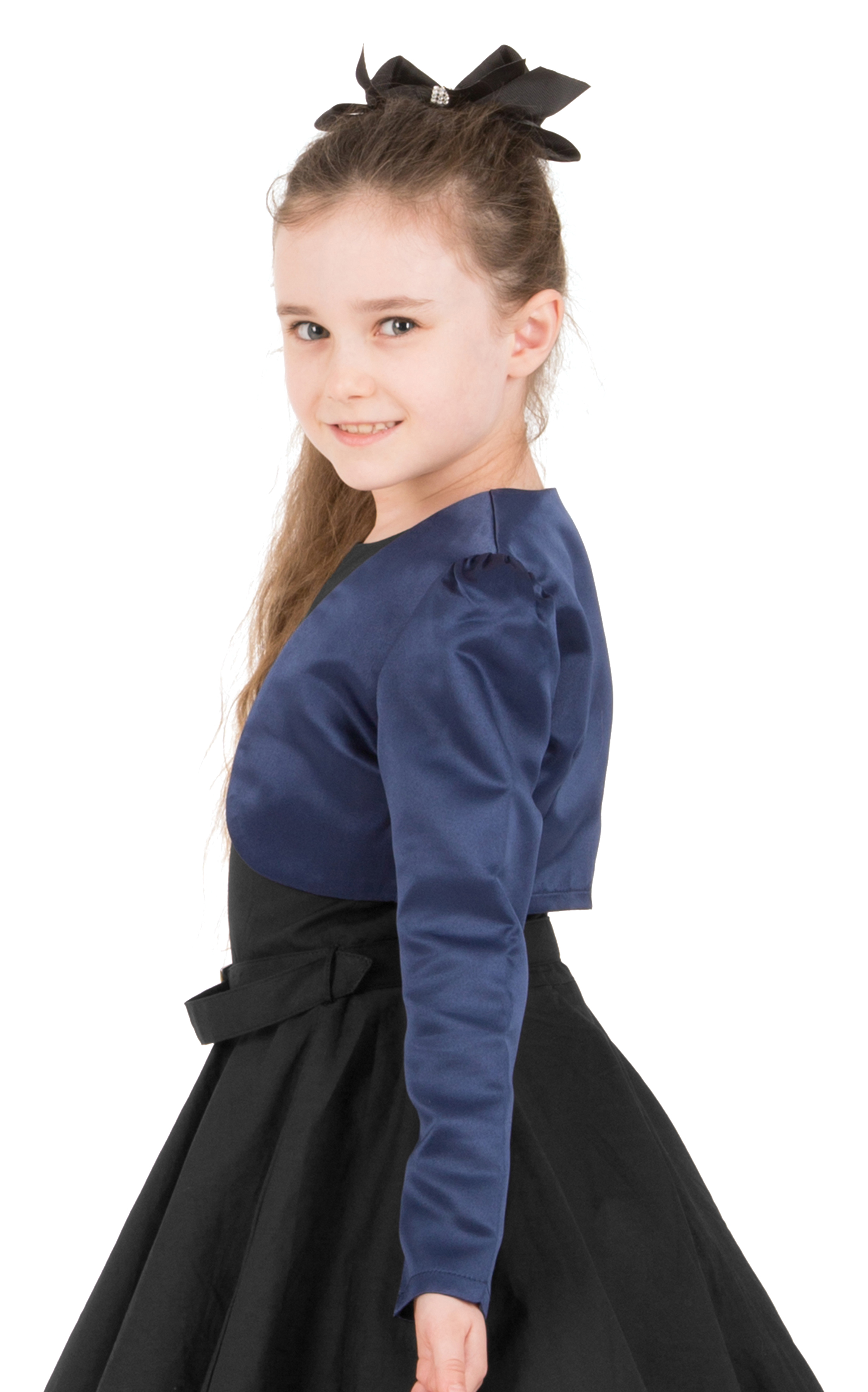 BlackButterfly Kids Long Sleeve Party Bridesmaid Prom Bolero Shrug | eBay