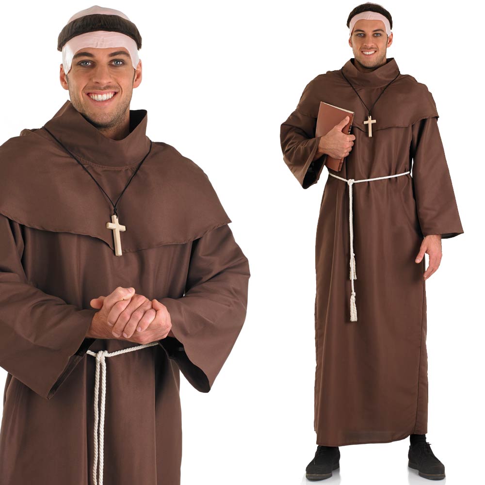 Religious Fancy Dress Costume - Mens Monk / Cardinal - Ladies Nun ...