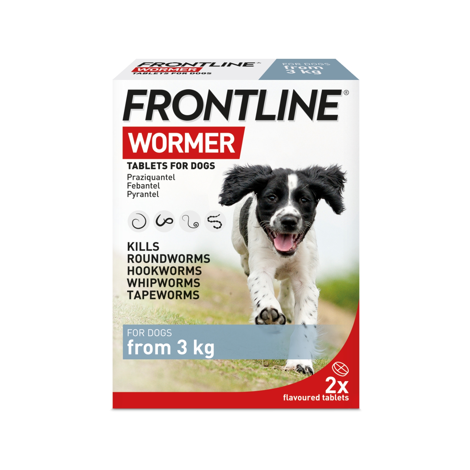 FRONTLINE Cat Dog Wormer Multi Worming Tablet Over 1KG x 2 Tablets ...