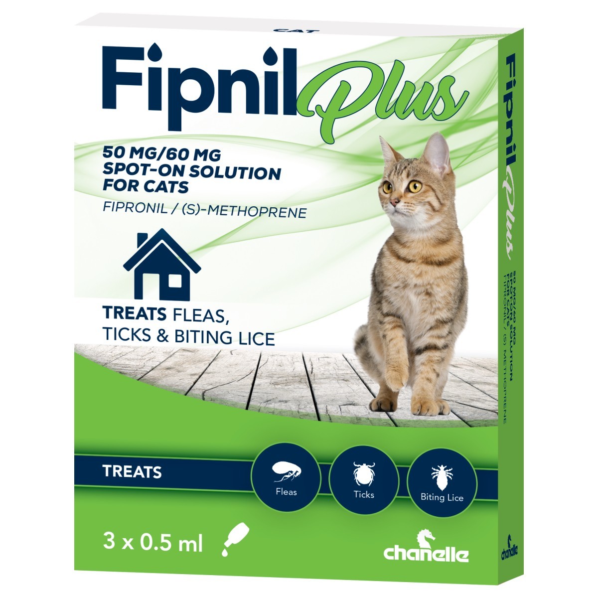 Fipnil Plus Spot On Flea Treatment For Pets, Cats, & Dogs AVM-GSL x 3 ...