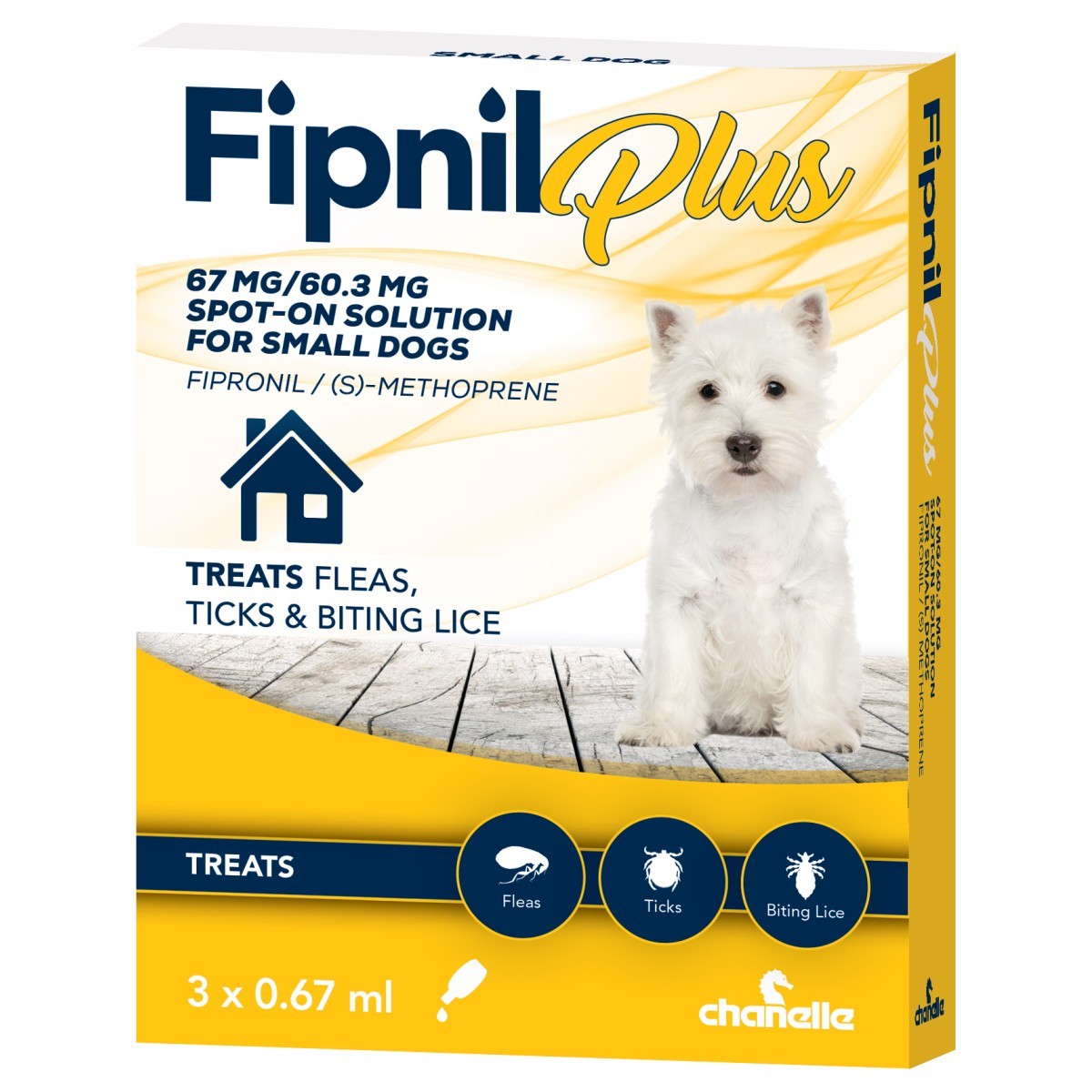 Fipnil Plus Spot On Flea Treatment For Pets, Cats, & Dogs AVM-GSL x 3 ...