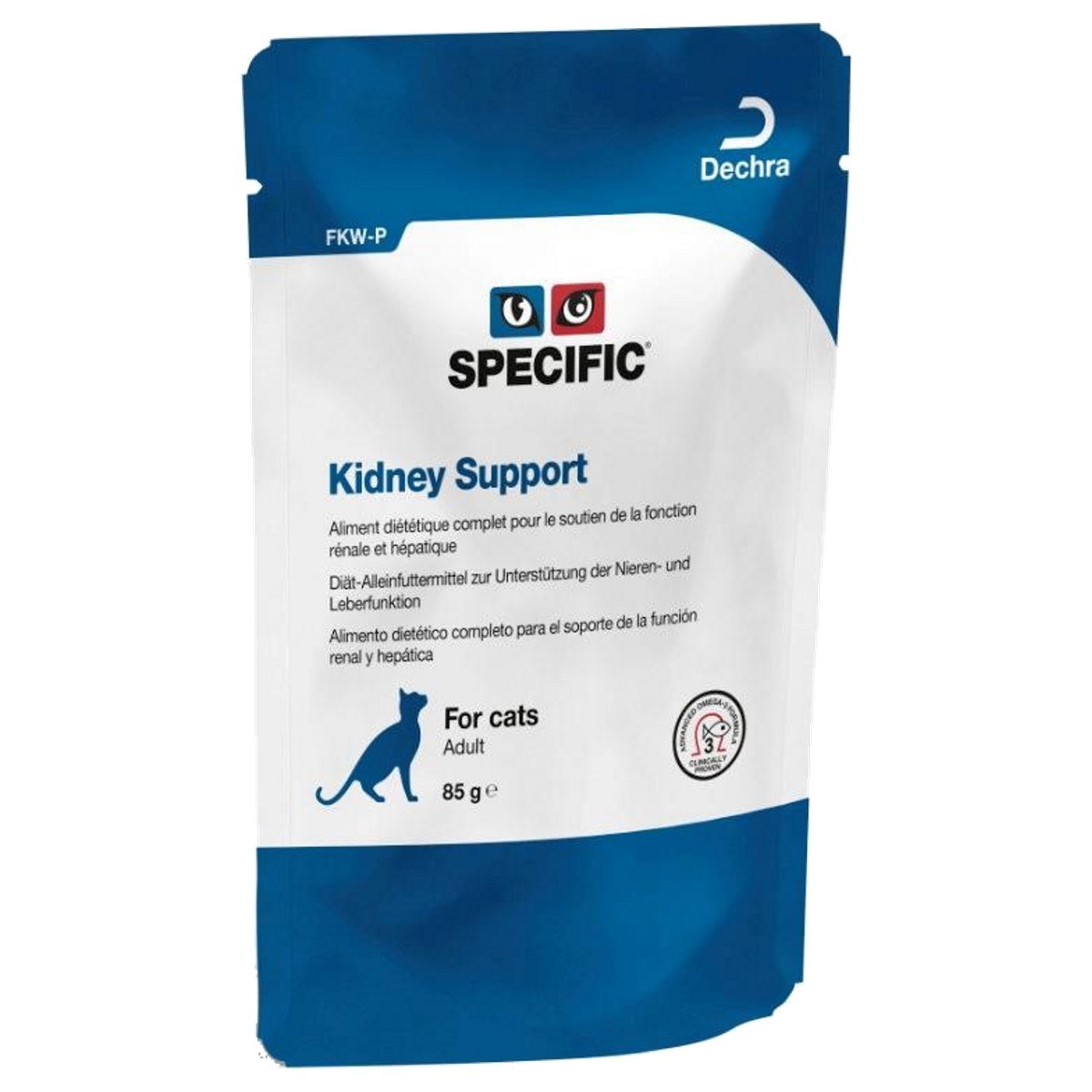 Dechra Specific FKW Kidney Support Wet Cat Food Adult Feline Foil Trays ...