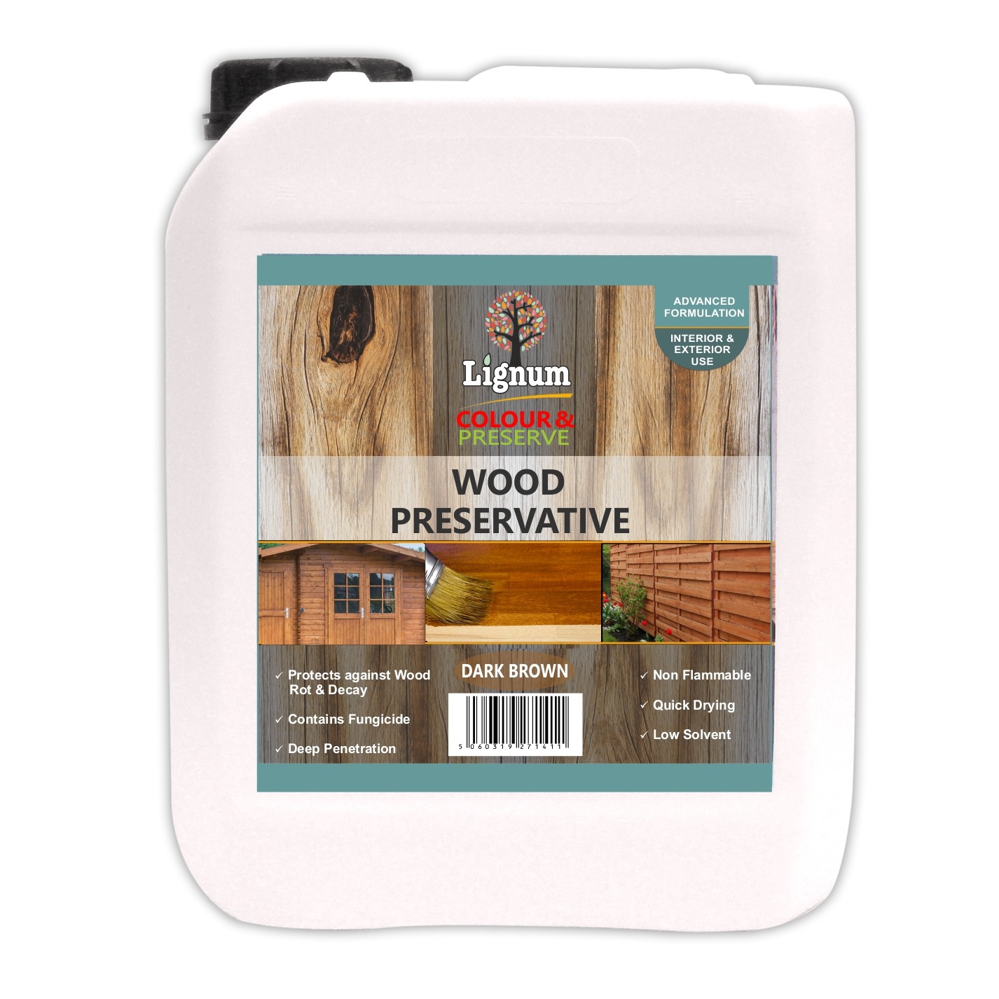 Lignum Wood Preserver Colour & Preserve Against Rot & Decay 3 Colours ...