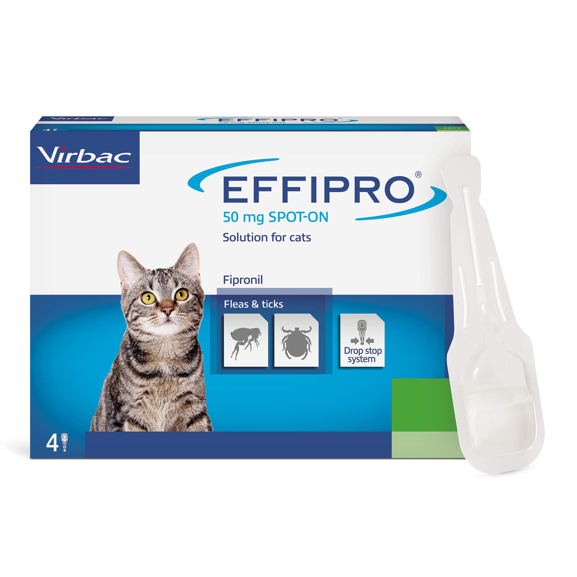 Spot On Flea Treatment AVM-GSL For Pets Cats & Dogs 4 Pipettes With ...