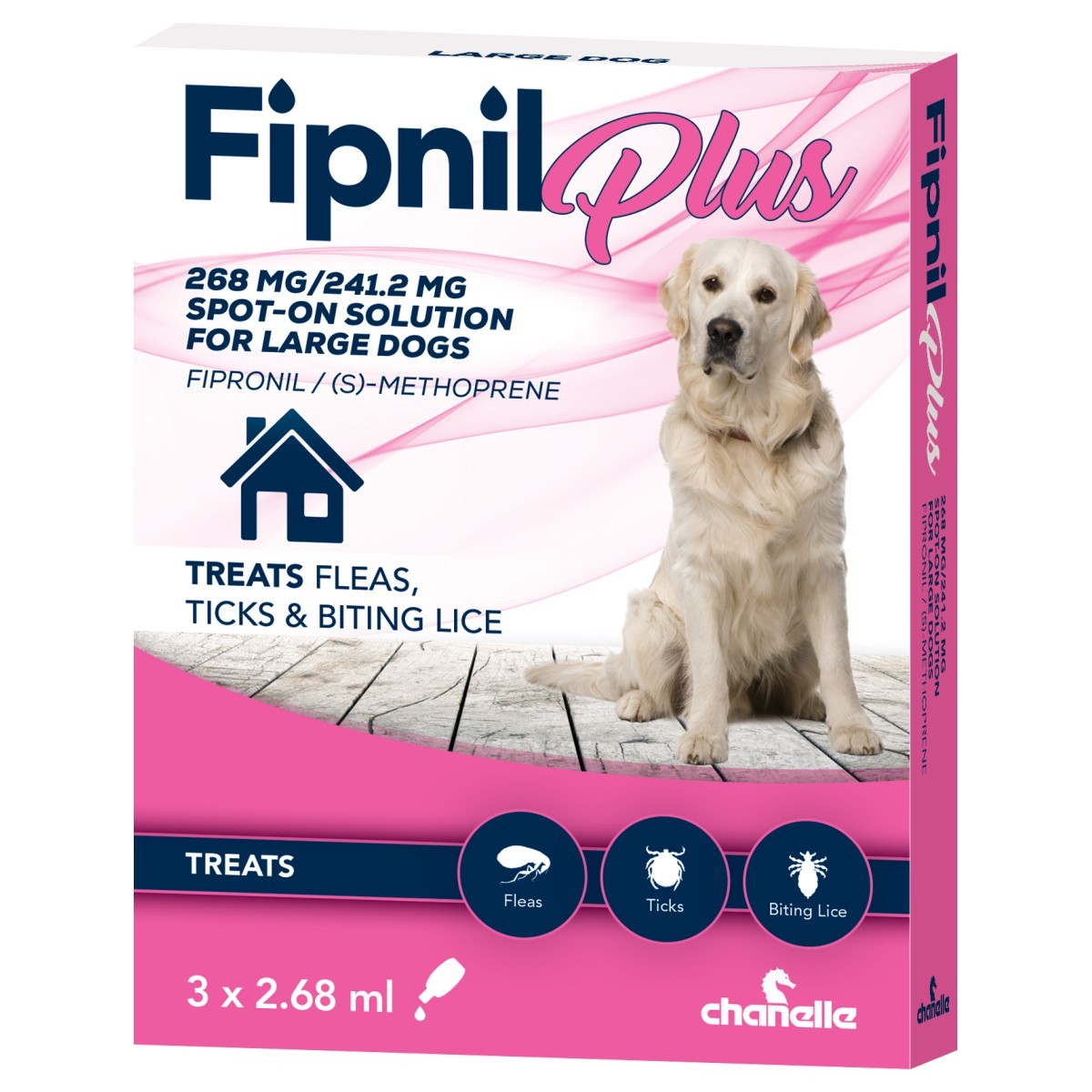 Fipnil Plus Spot On Flea Treatment For Pets, Cats, & Dogs AVM-GSL x 3 ...