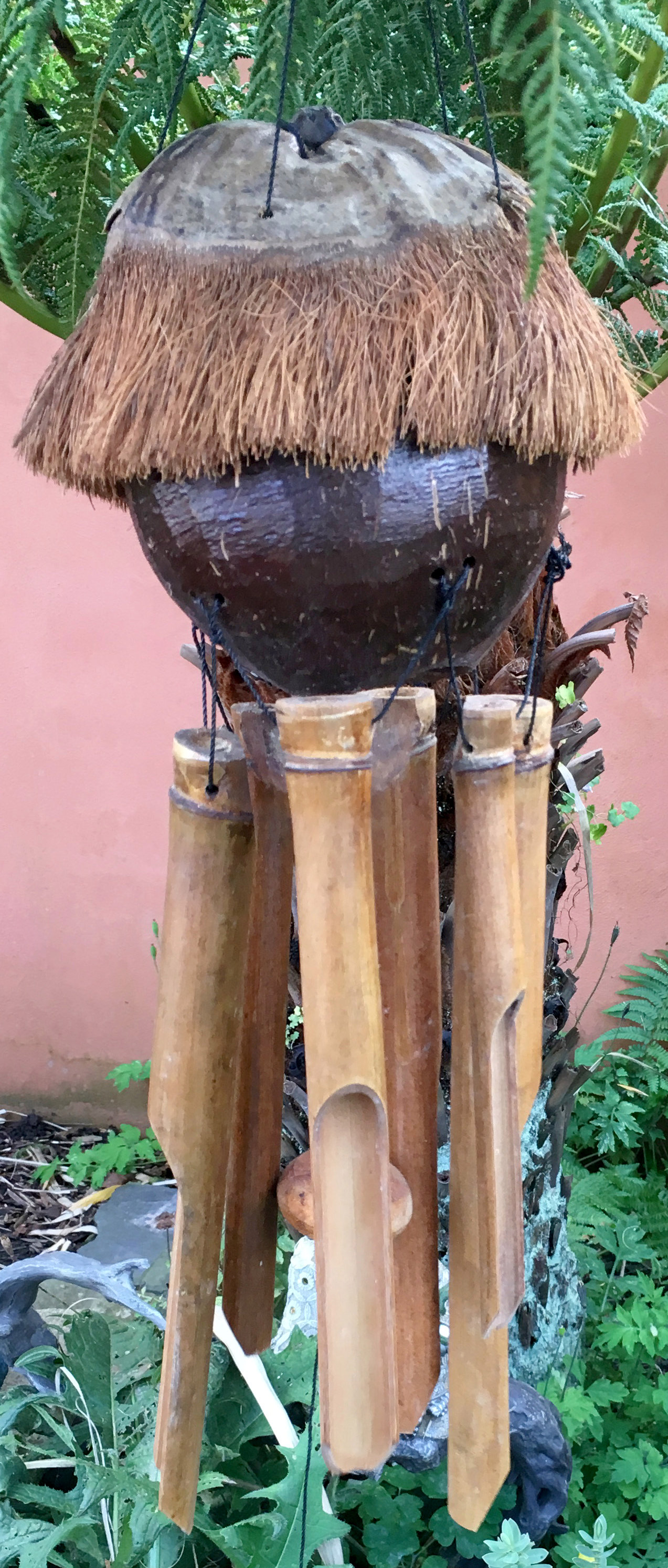 Large Animal Bamboo & Coconut Wind Chimes - Dragon, Birds, Owls | eBay