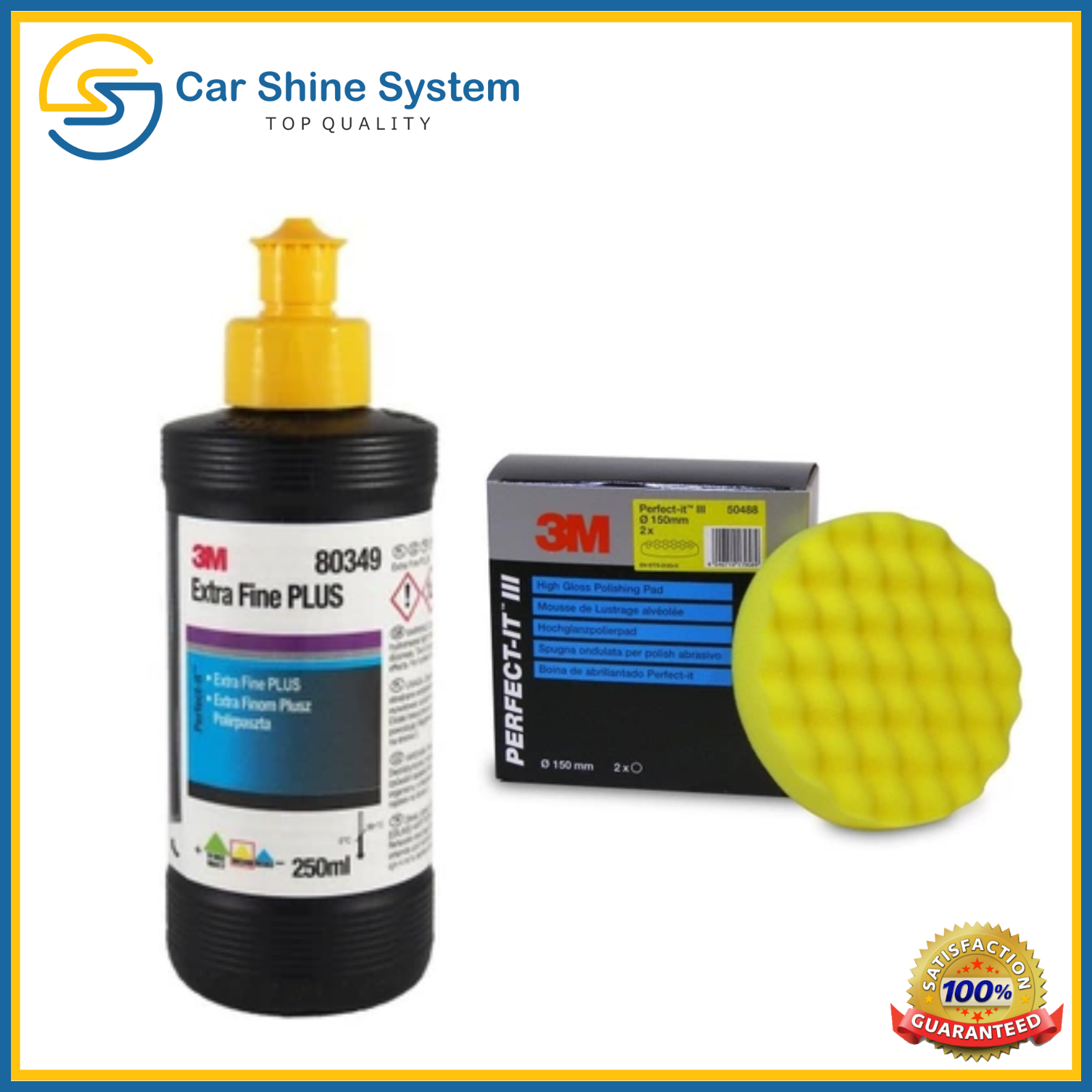 3M Perfect it III Extra Fine Plus Cutting Compound 80349 250ml + 3M ...