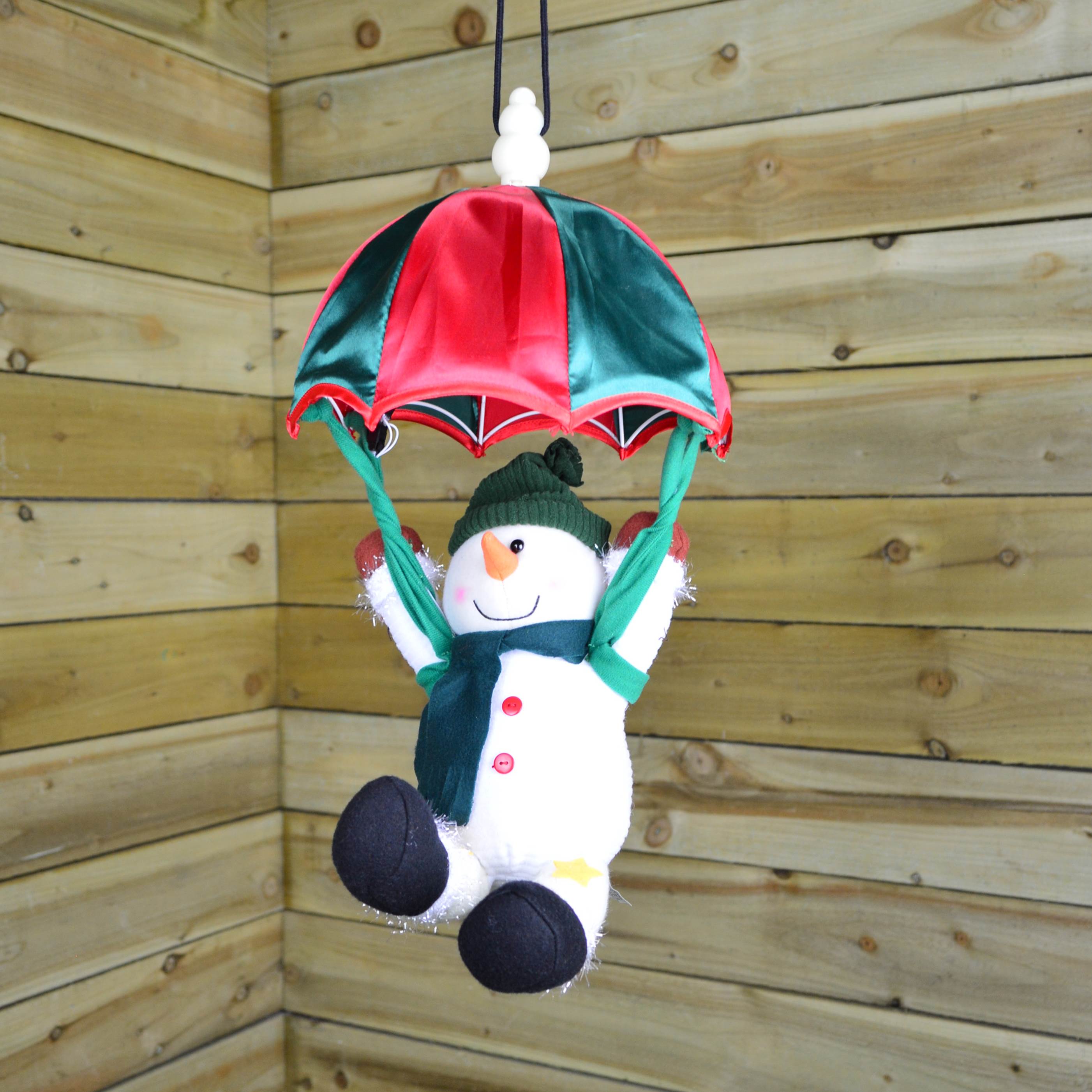 45cm Premier Animated & Musical Parachuting Christmas Character ...