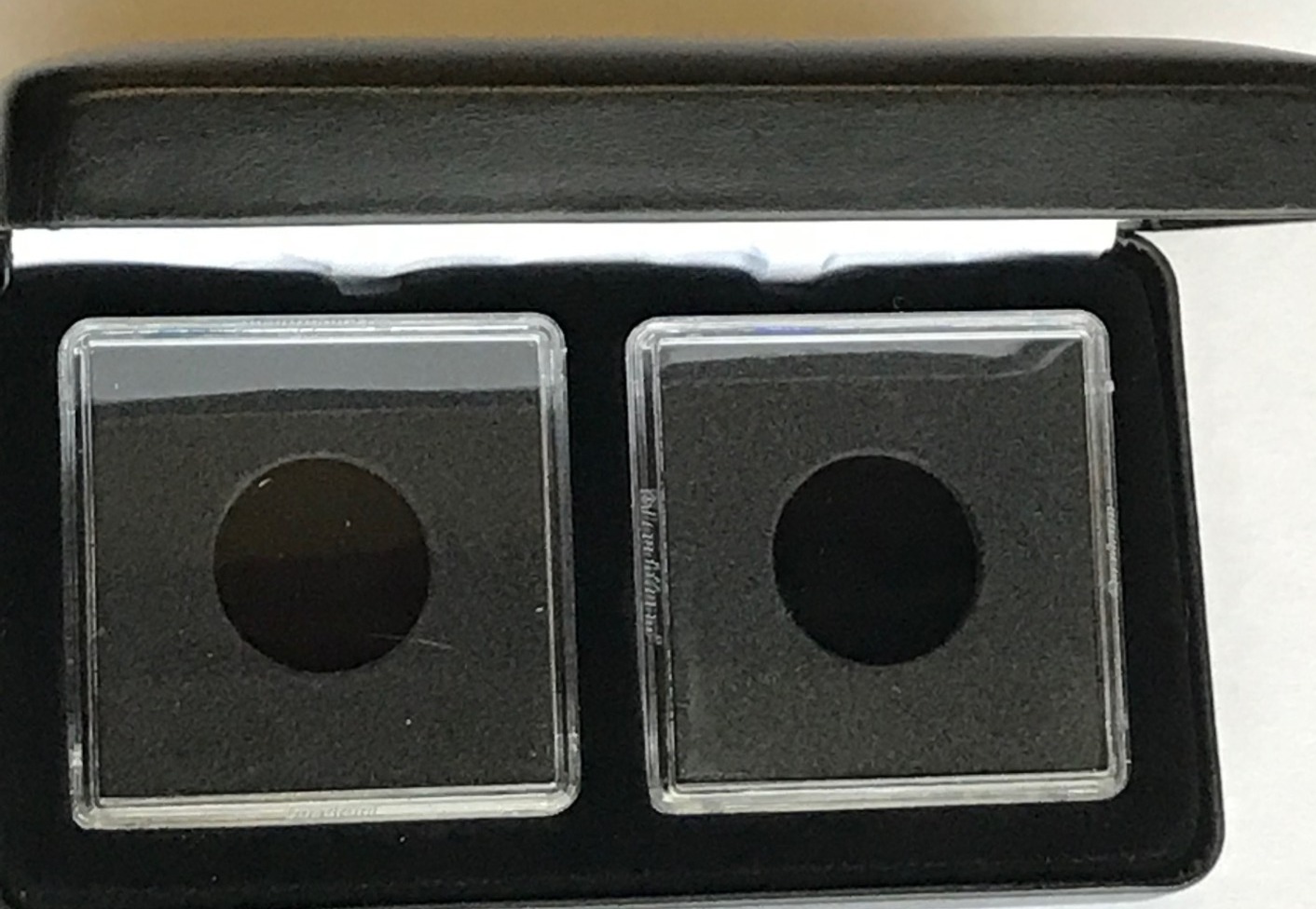 Lighthouse Nobile Quadrum case for 2 gold full half sovereigns with ...