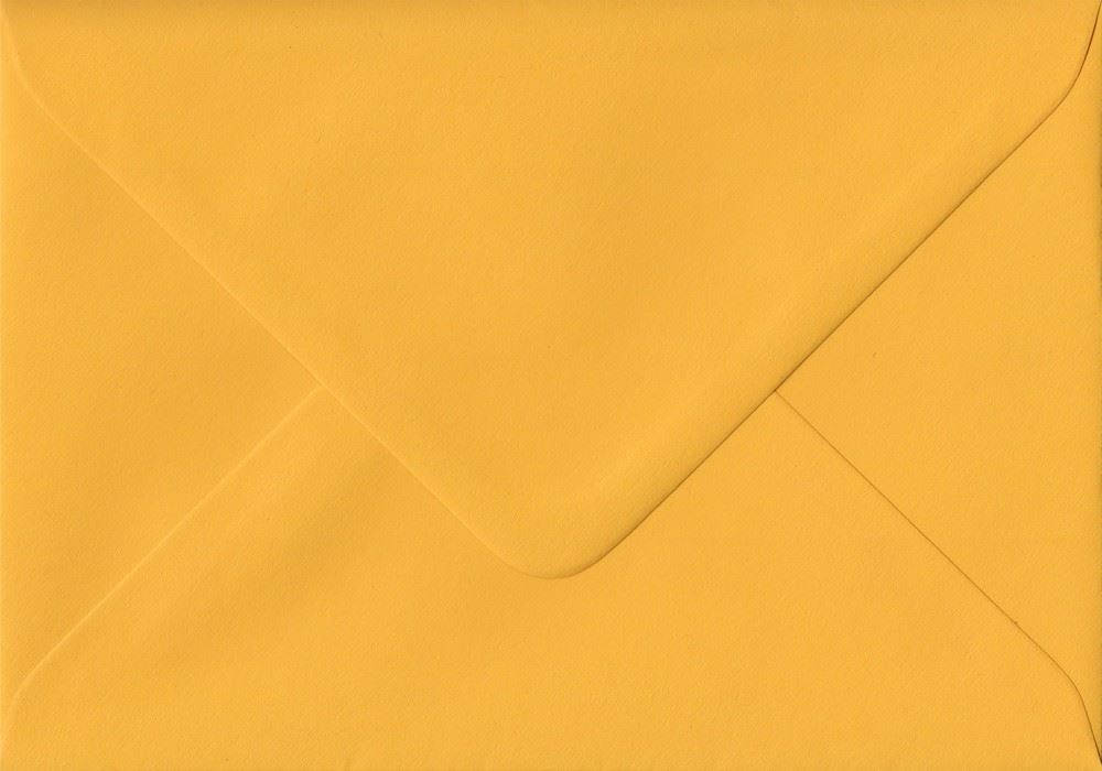 Golden Yellow A5 Envelope - 152mm x 216mm 100gsm Gummed Yellow A5 Card ...