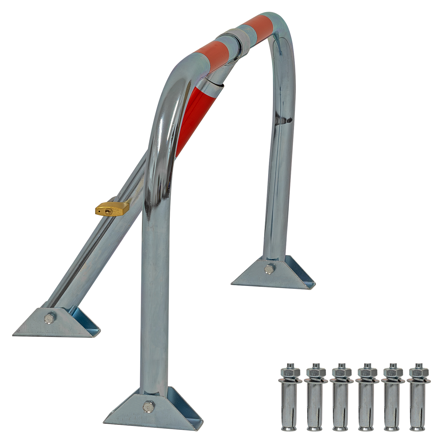 Woodside Folding Driveway Security Car Parking Barrier Bollard Post ...