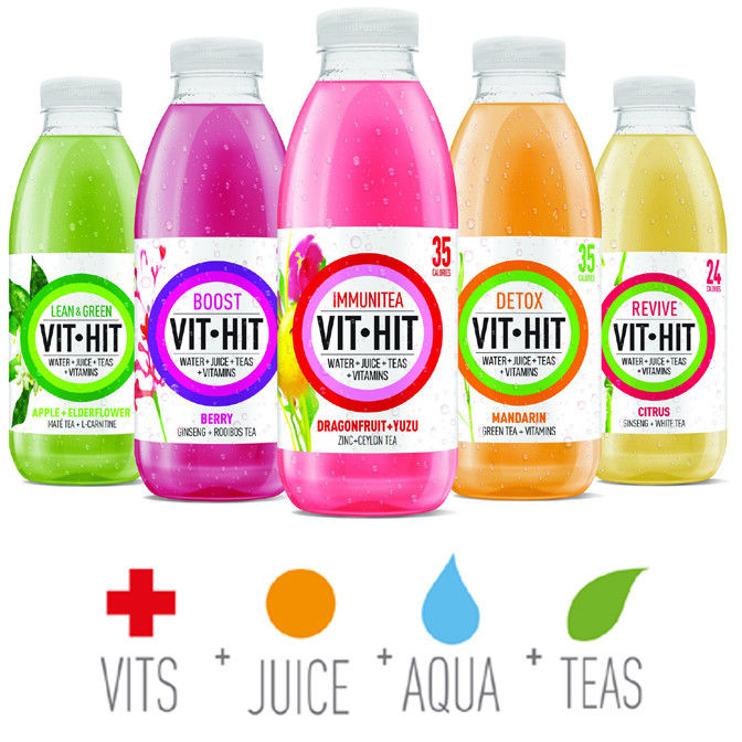 VIT HIT Drink 6 / 12 x 500ml Energy Boost Detox Immunitea Lean & Green ...