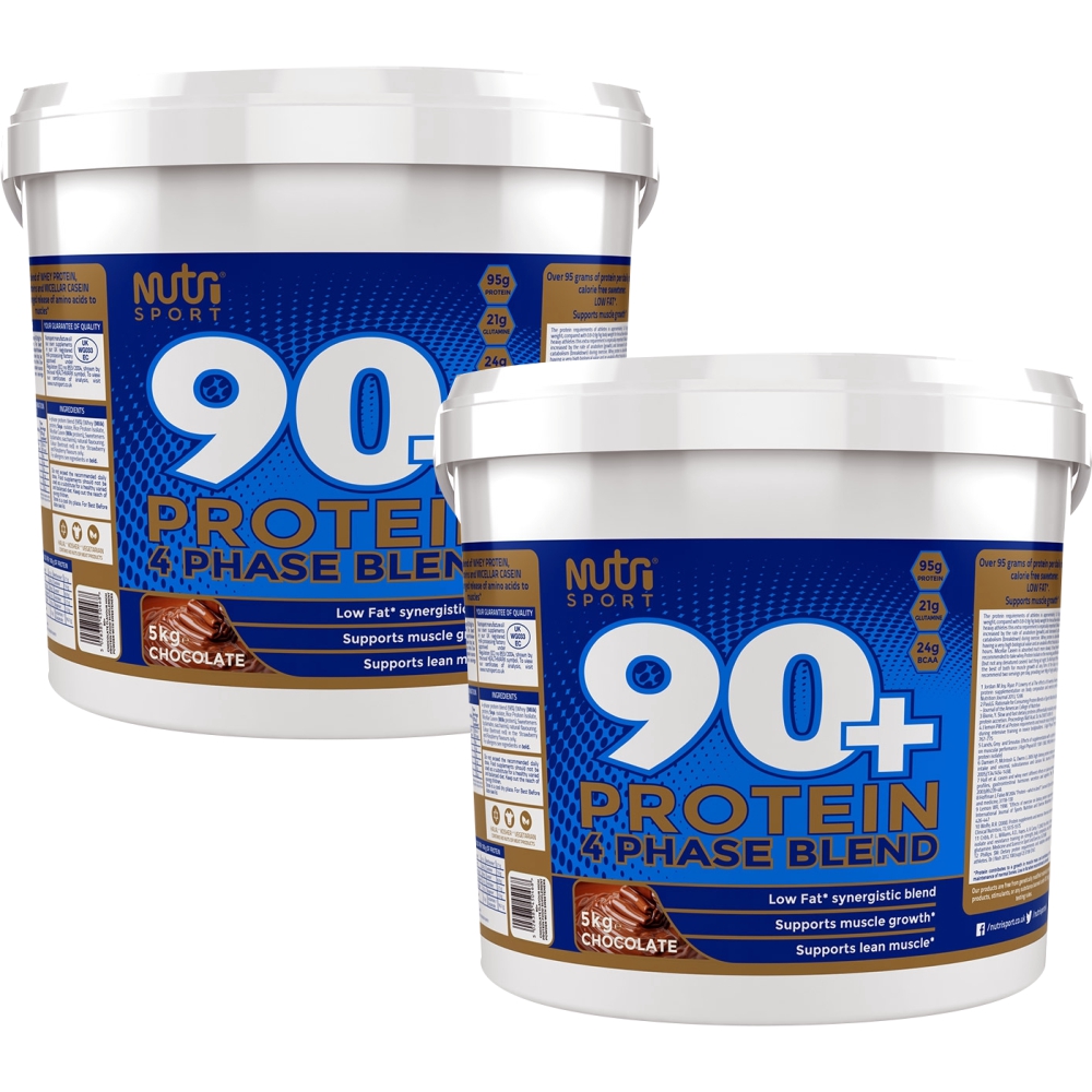 Nutrisport 90+ Protein 5kg X 2 = 10000g / 10kgs / 22lbs - Whey Protein ...